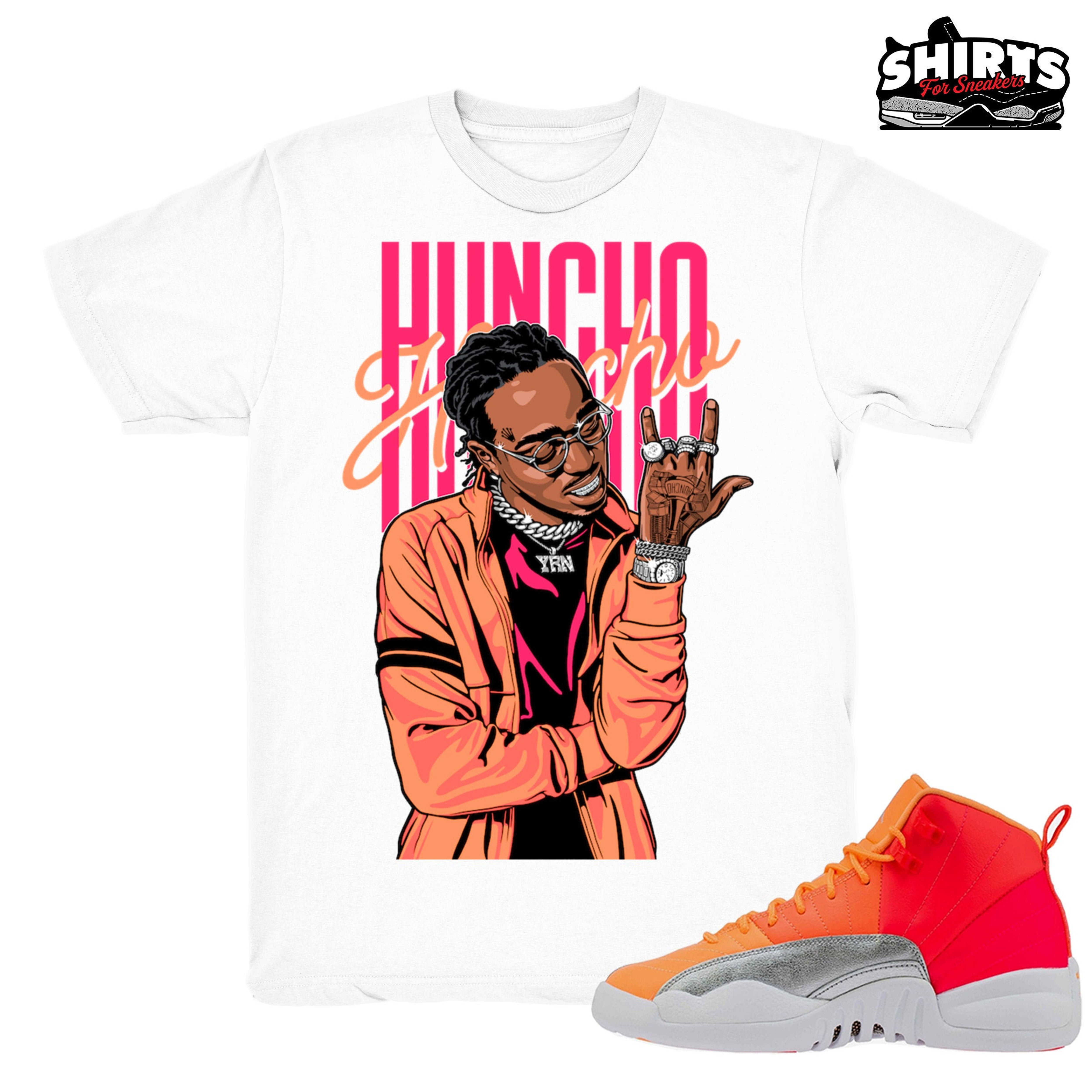 Sunrise 12 shirt |Huncho Flex - Match Retro 12 Hot Punch Sunrise ...
