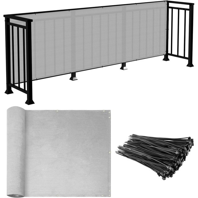 Sunrise 2.5' X 95' Balcony Privacy Fence Screen Cover With Zip Ties ...