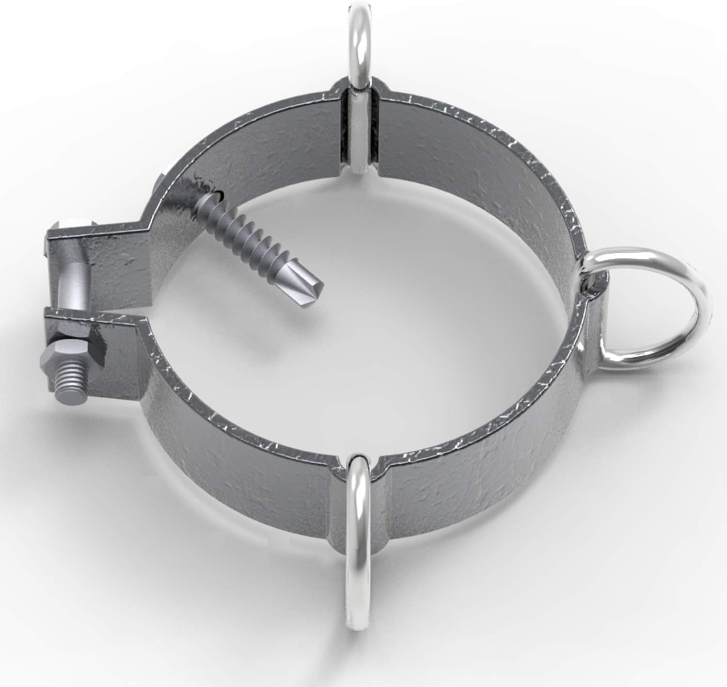 Sunrise 3" Diameter D-Ring Clamp for Sun Shade Sail Pole Accessories ...