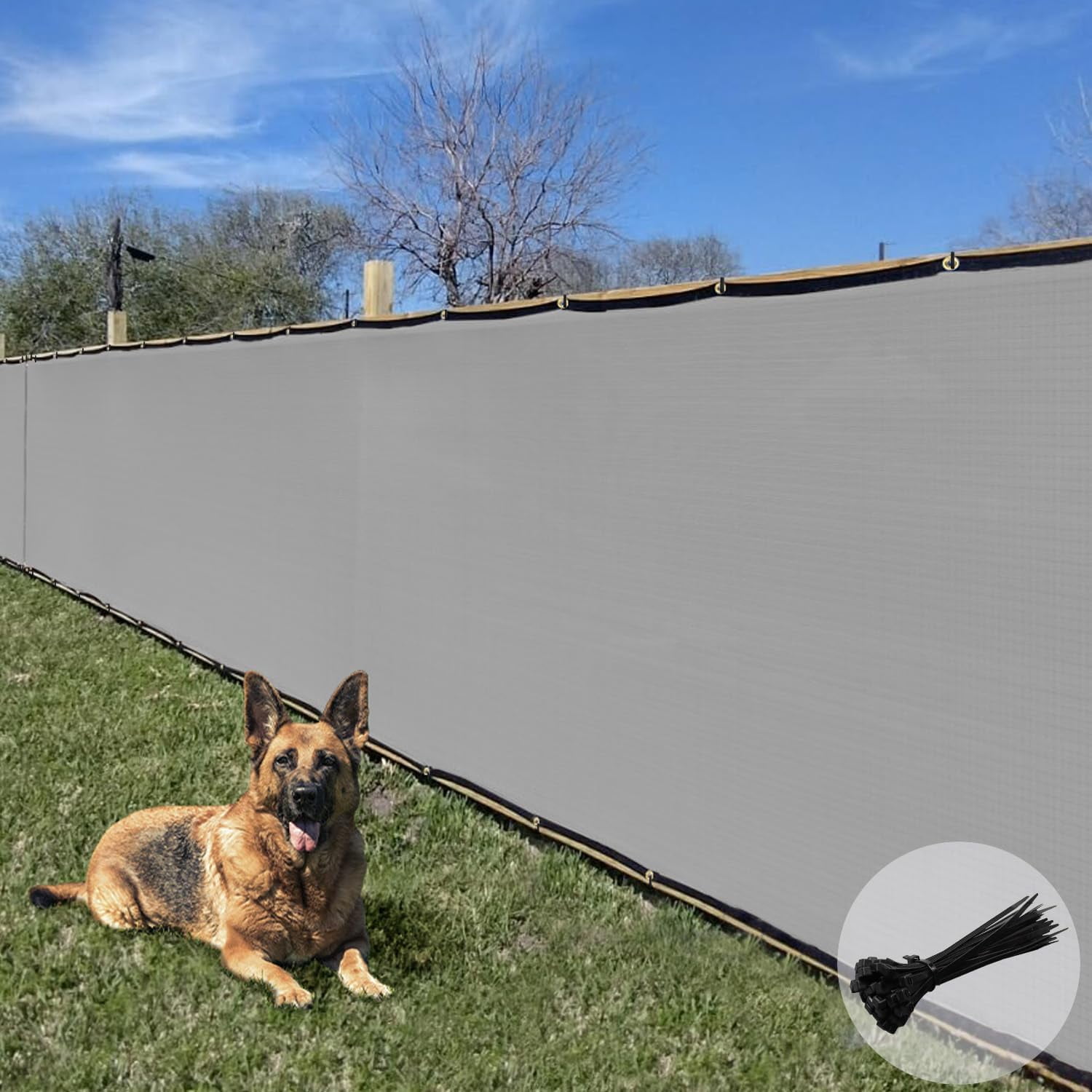 Sunrise 4' X 50' Privacy Fence Screen with Grommets, Outdoor Windscreen ...