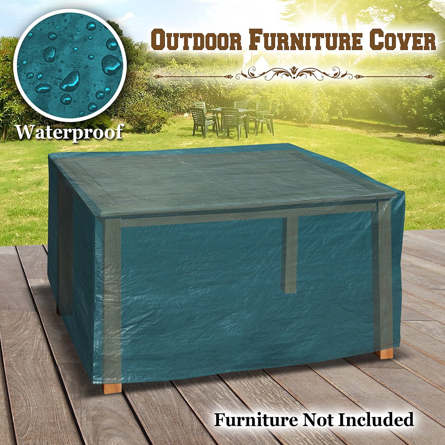 Sunrise 48“x24"x29" Outdoor Patio Garden Table Furniture Set Protector ...