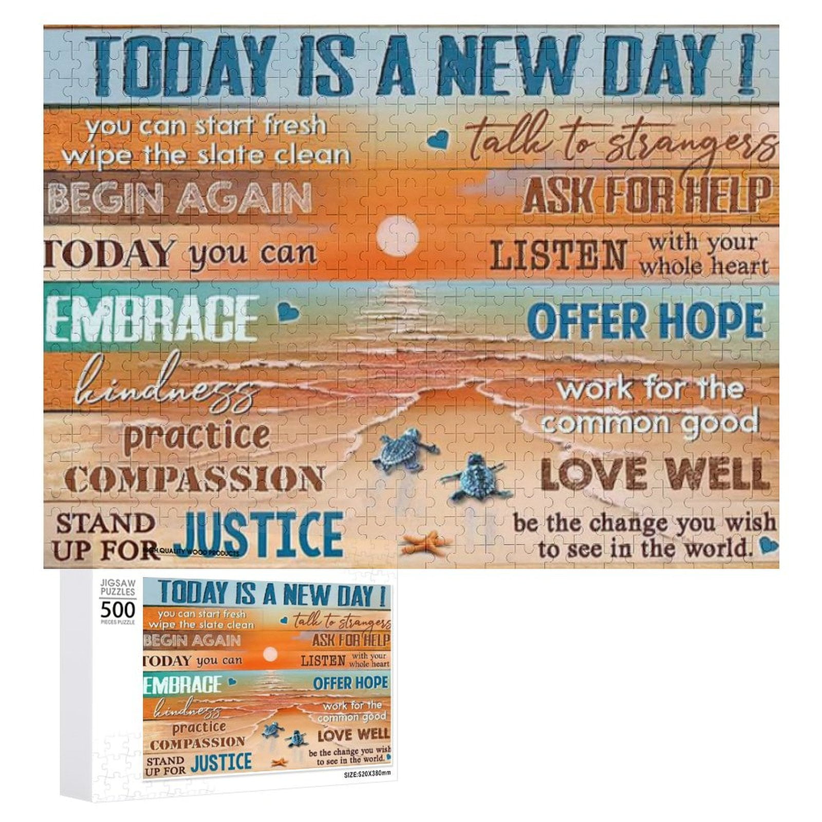 Sunrise 500 Piece Jigsaw Puzzle for Adults - Today Is A New Day Print ...