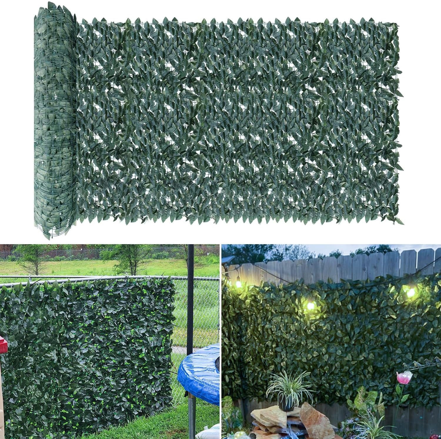 Sunrise 58" X 117" Artificial Laurel Leaf Privacy Fence Screen Faux ...