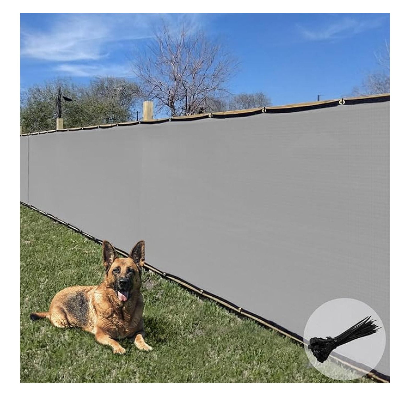 Sunrise 8' x 28' Privacy Fence Screen with Grommets, Outdoor Windscreen ...