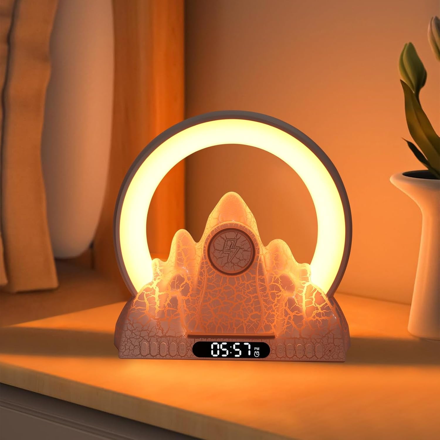 Sunrise Alarm Clock 15W Wireless Charging Bluetooth Sound System Indoor ...