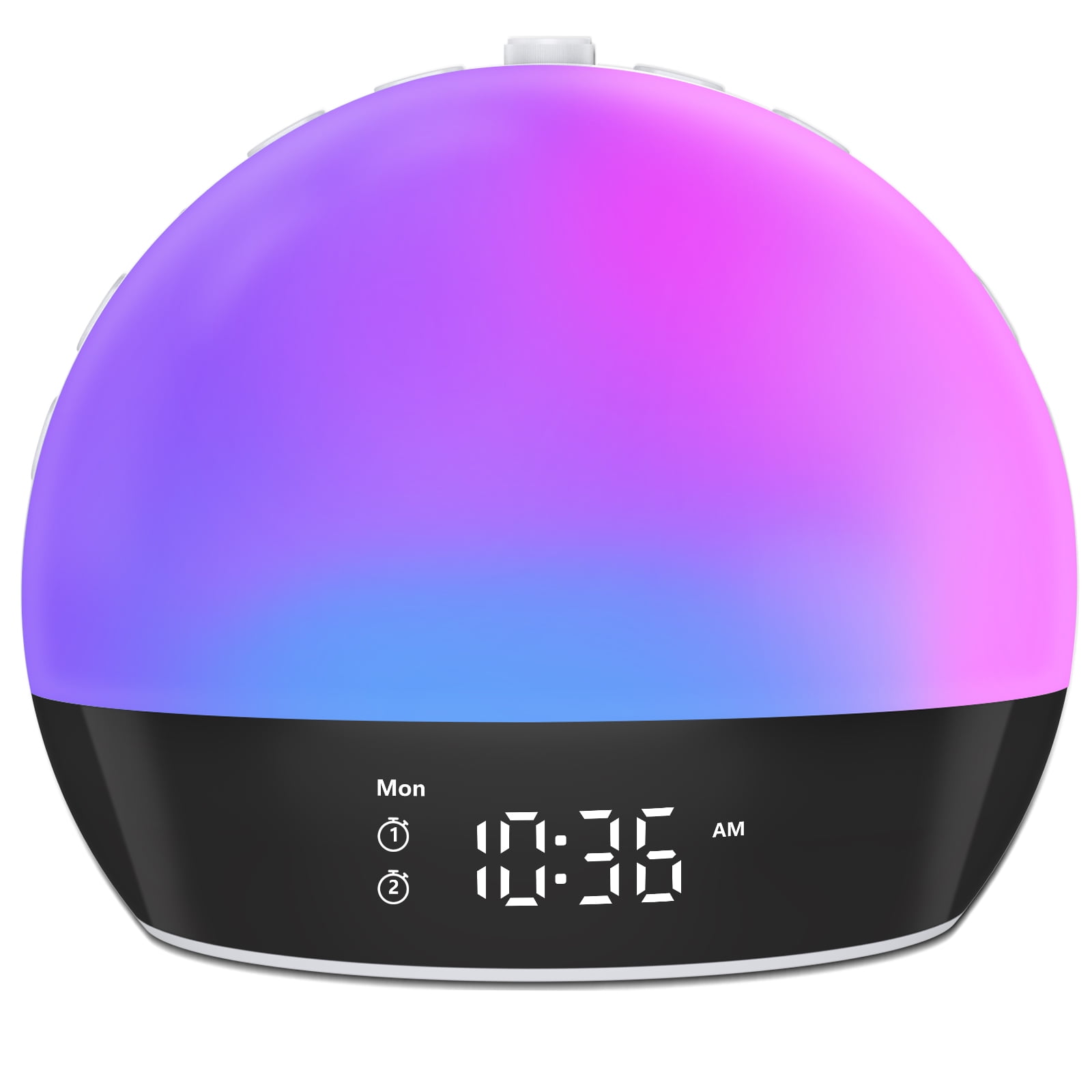 Sunrise Alarm Clock Sound Machine, Digital Alarm Clocks for Bedrooms, 18 Dimmable Night Light ...