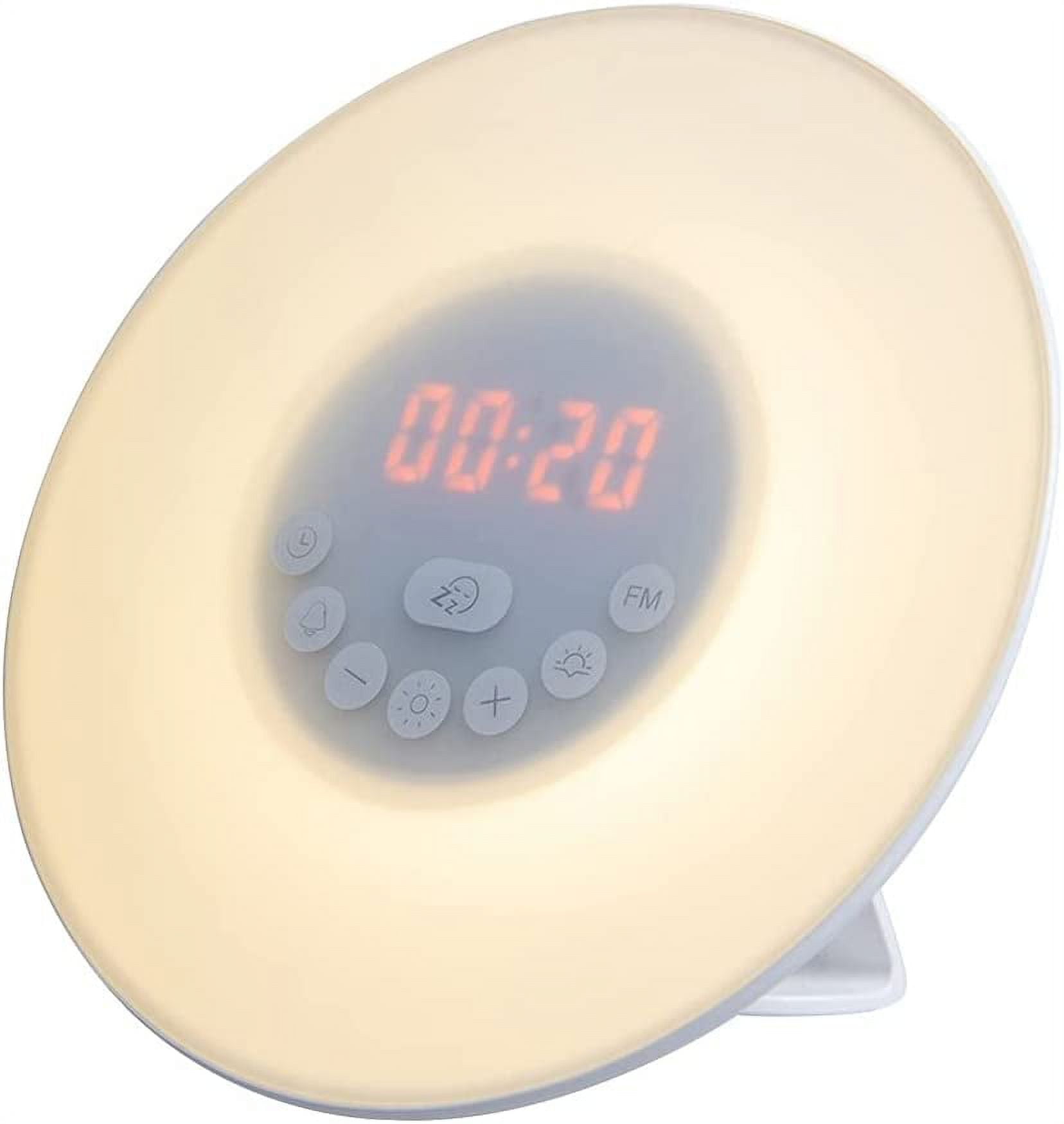Sunrise Alarm Clock Wake Up Light, Light Alarm with Sunrise and Snooze ...