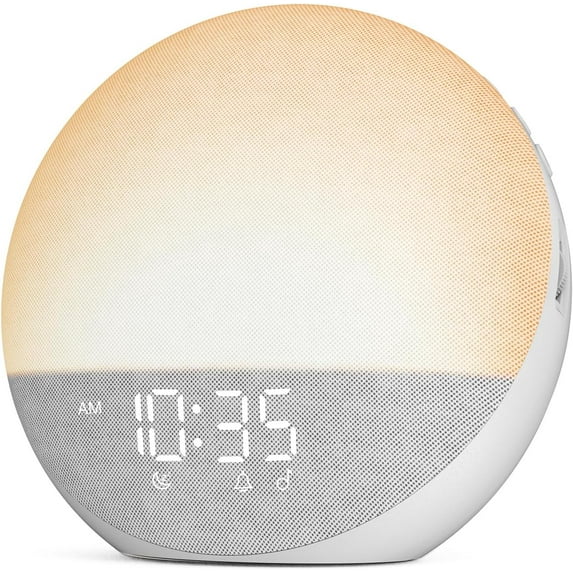 Sunrise Alarm Clock White Noise Machine: Natural Wake Up Light ...