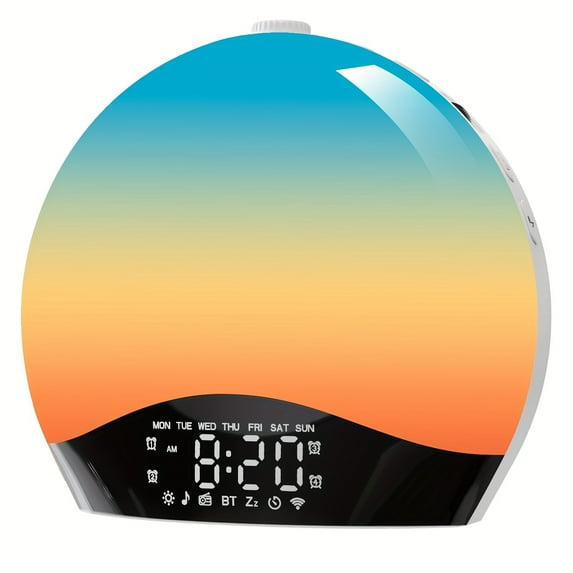 Sunrise Alarm Clock with White Noise Machine - 22 Sounds, 17 Color ...