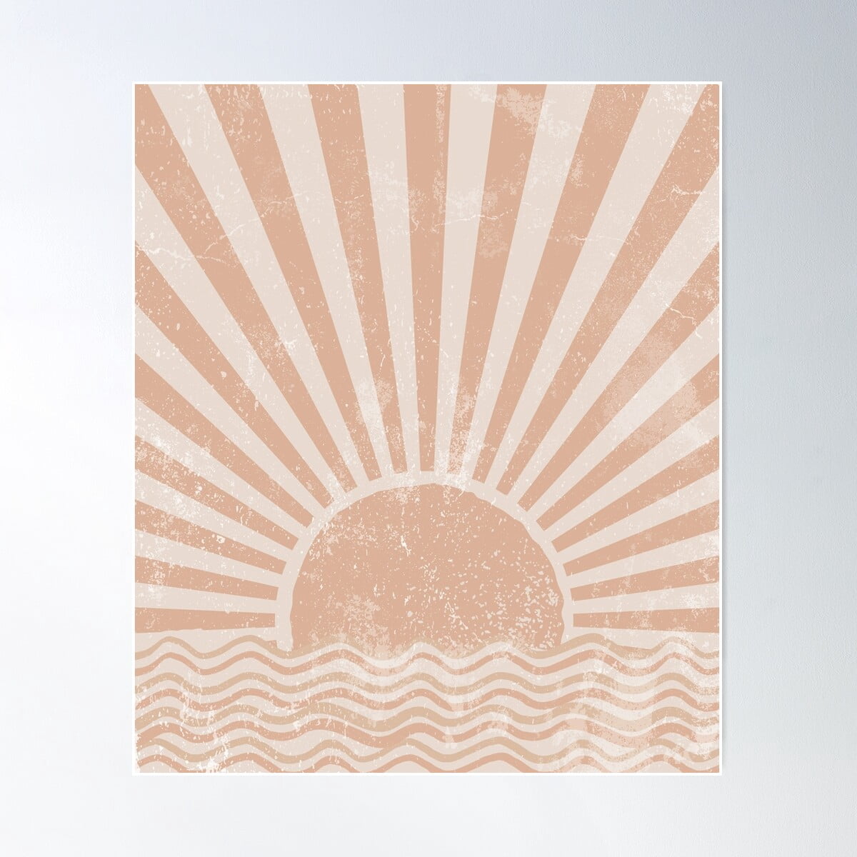 Sunrise Art, Terracotta Boho Sun Poster Wall Art, Modern Wall Decor For ...