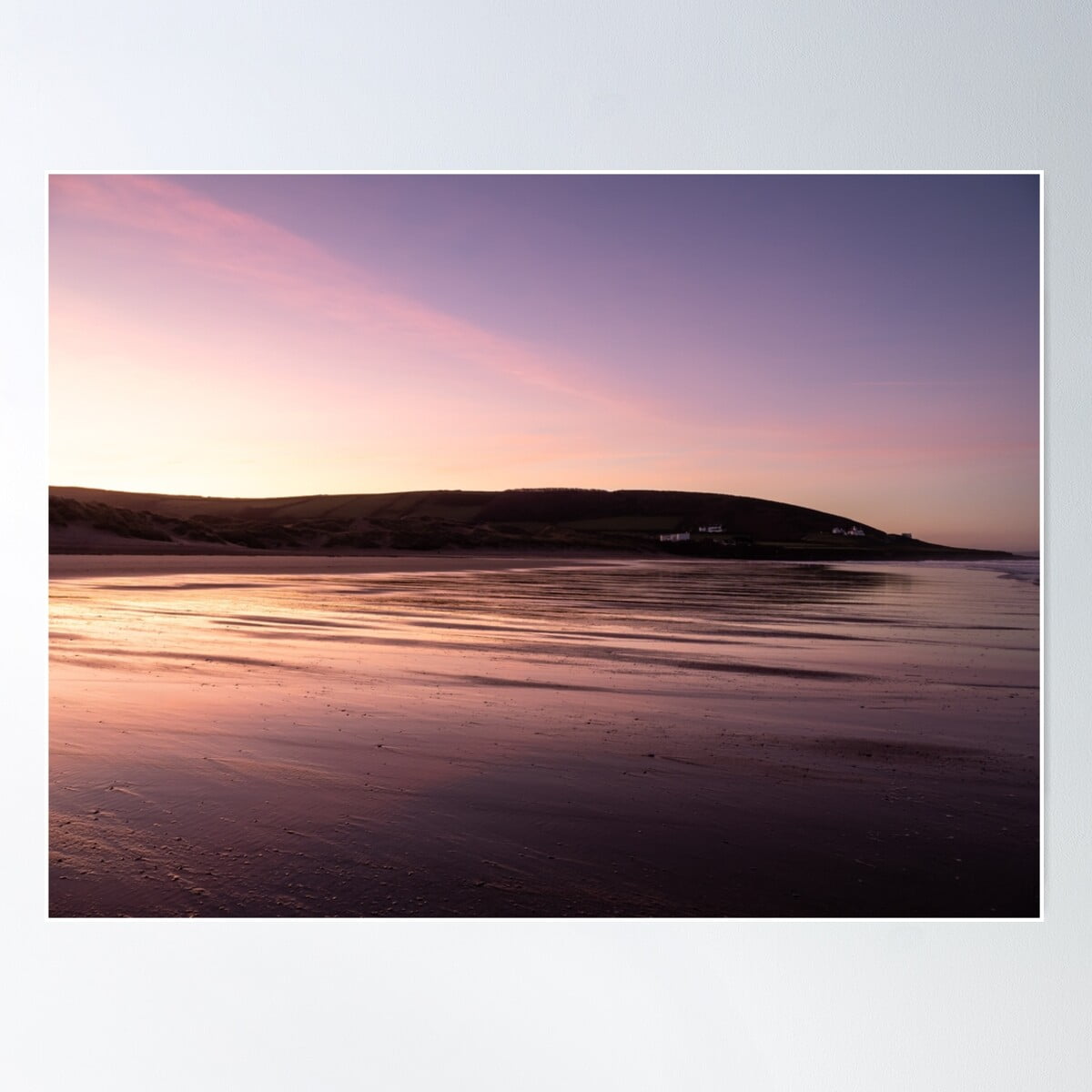 Sunrise At Croyde Beach Poster Wall Art, Modern Wall Decor For Living Room Bedroom, 16x24 ...