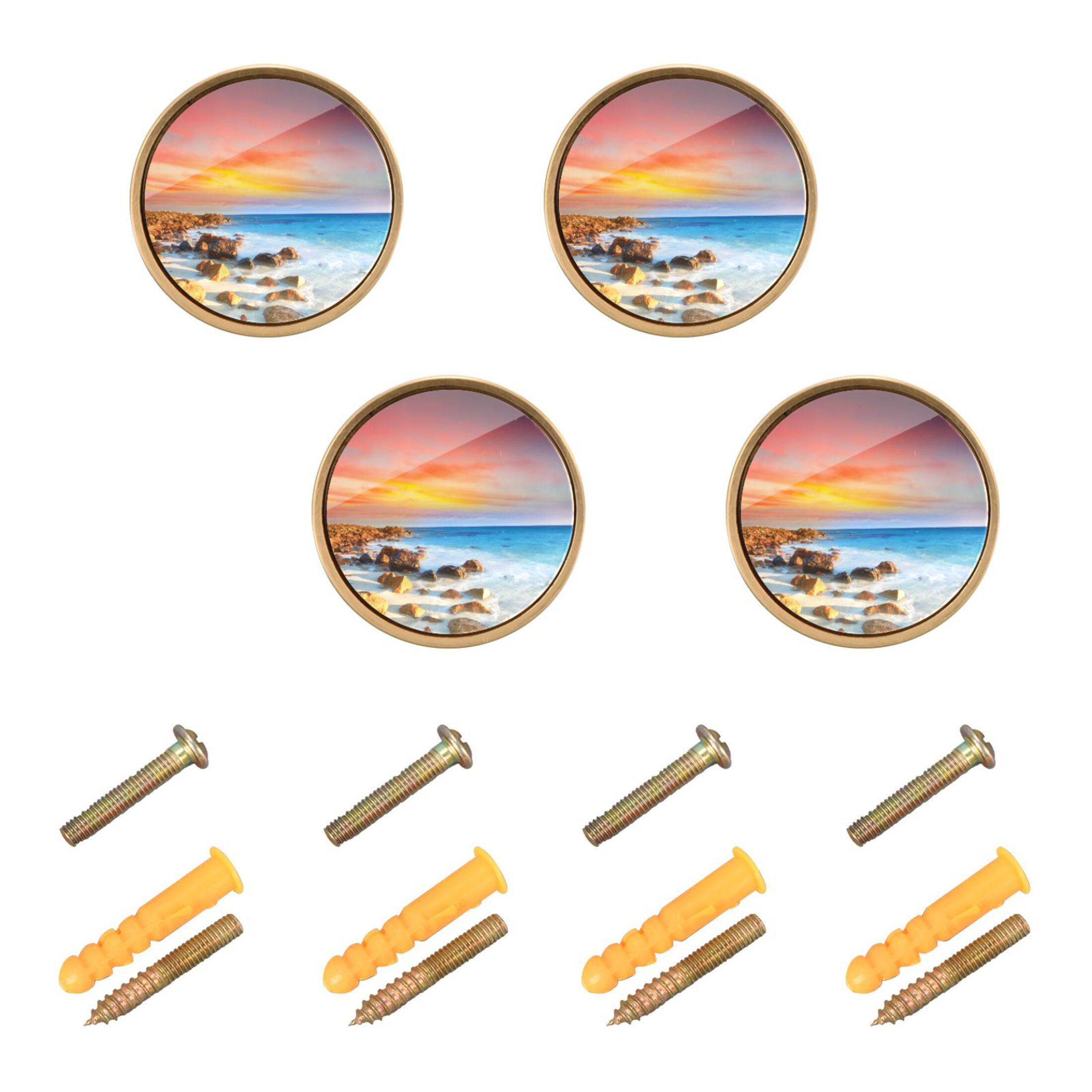 Sunrise Beach Cabinet Knobs Kitchen Drawers Knobs Door Round Pulls Knob ...