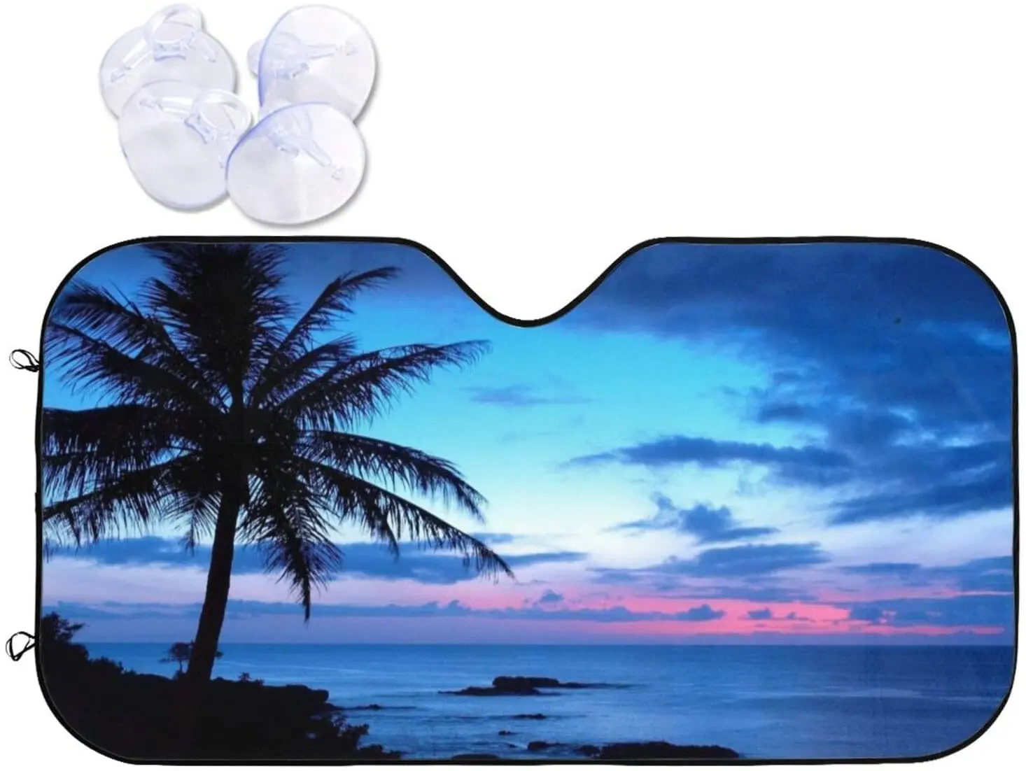 Sunrise Beach Windshield Sun Shade Jumbo Front Protector Folding Car ...