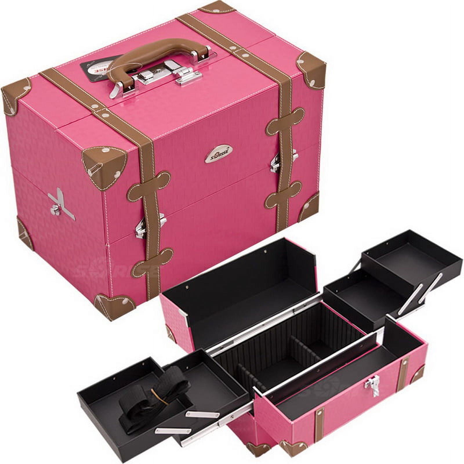 Sunrise C3019PVHP Hot Pink Pro Makeup Case - C3019 - Walmart.com