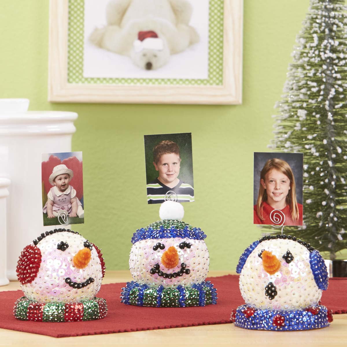 Sunrise Craft & Hobby™ Trio of Snowmen Sequin Craft Kit - Walmart.com