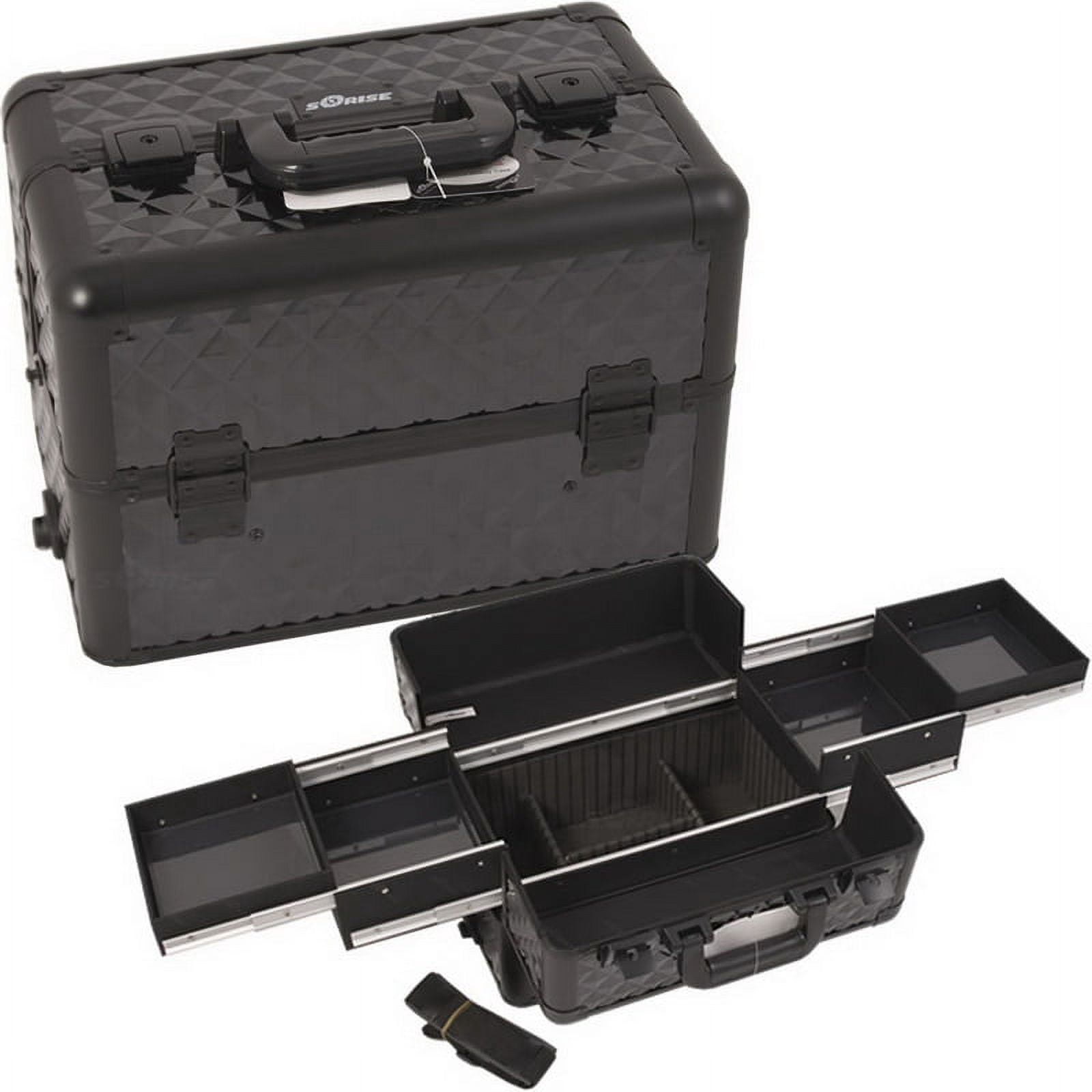 Sunrise E3301DMAB All Black Diamond Pro Makeup Case -E3301 - Walmart.com