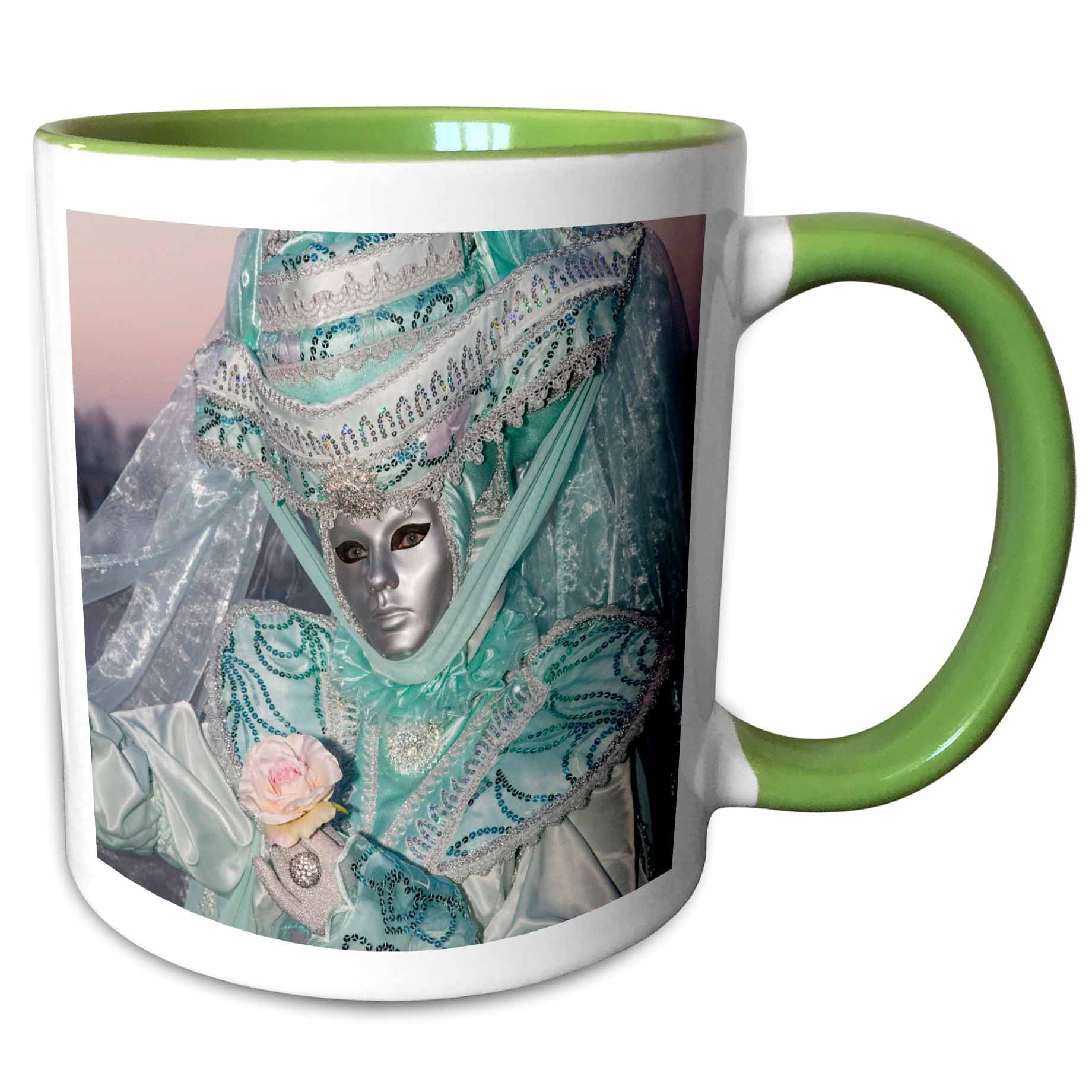 3drose, Sunrise, Elaborate Masked Woman, Carnival, Venice, Italy, 11oz ...