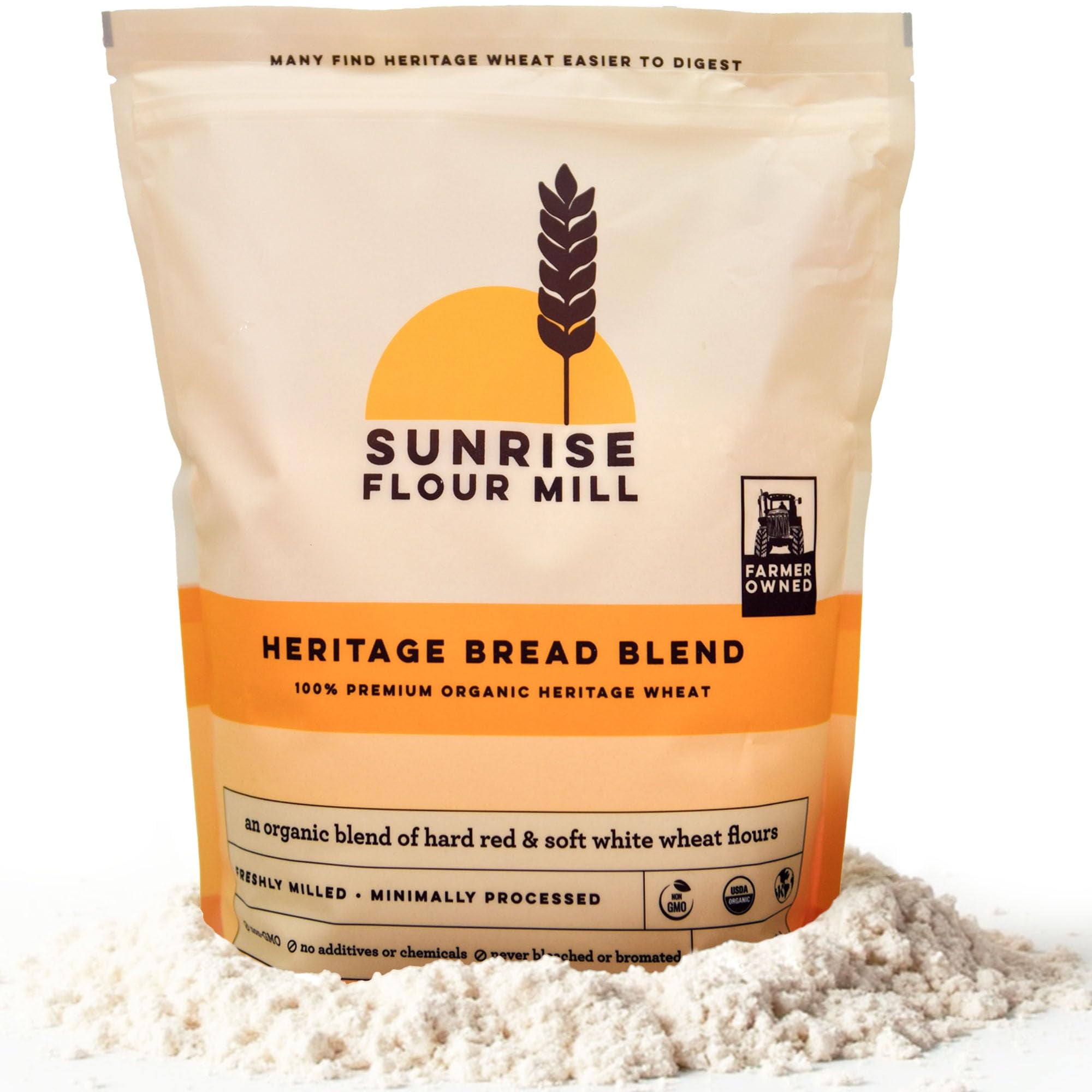 Sunrise Flour Mill Heritage DEF29 Organic Bread Flour lbs | Organic ...