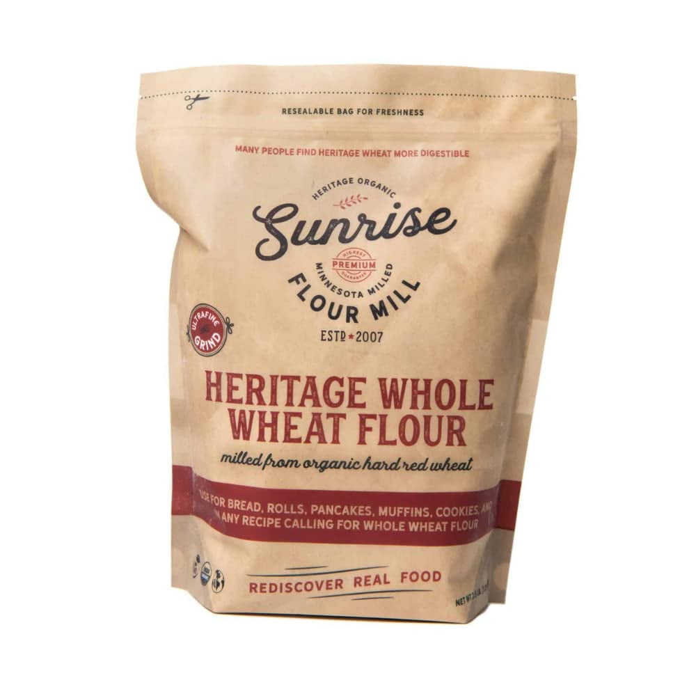 Sunrise Flour Mill Organic Heritage Whole Wheat Flour, 5 lbs, Ultra ...