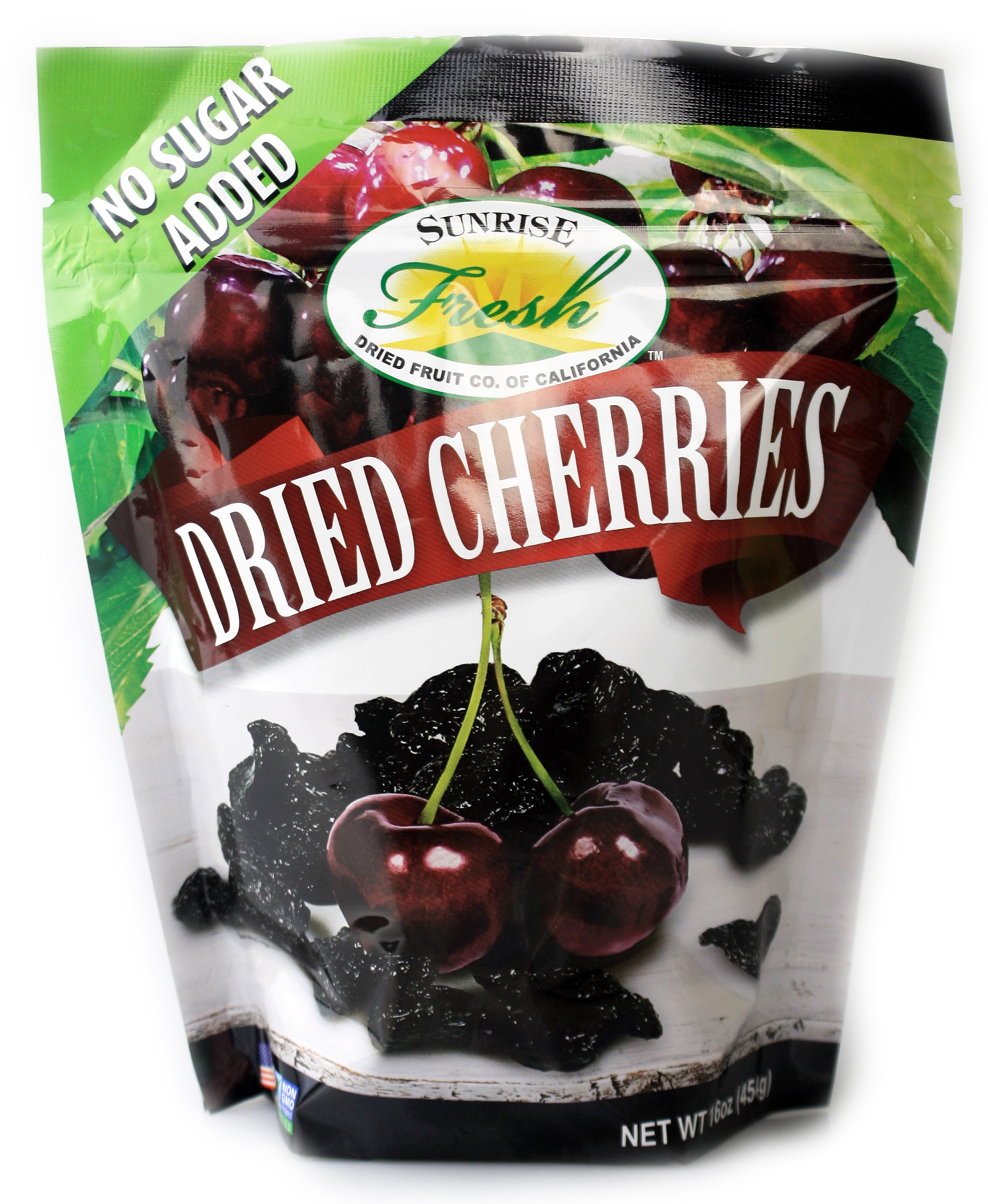 Sunrise Fresh Dried Dark Sweet Cherries, Pitted Whole, No-Sugar-Added ...