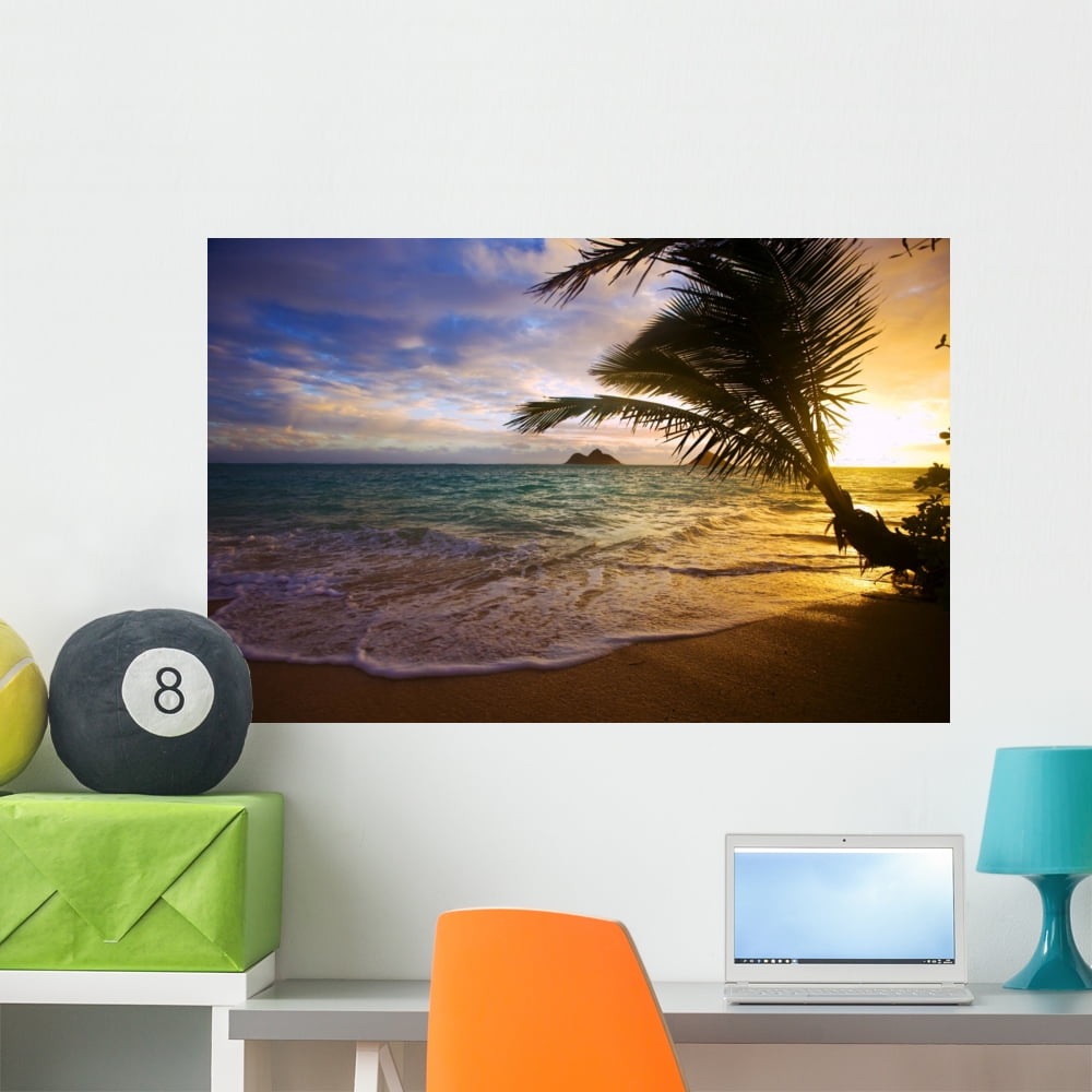 Sunrise Lanikai Beach Hawaii Wall Mural by Wallmonkeys Peel and Stick ...