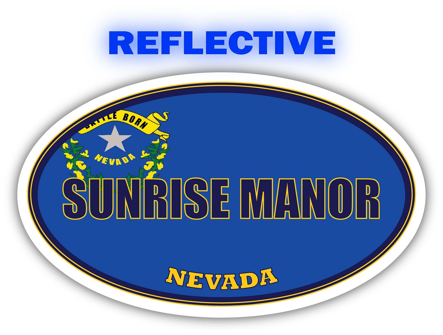Sunrise Manor City Nevada State Flag | NV Flag Clark County Oval State ...