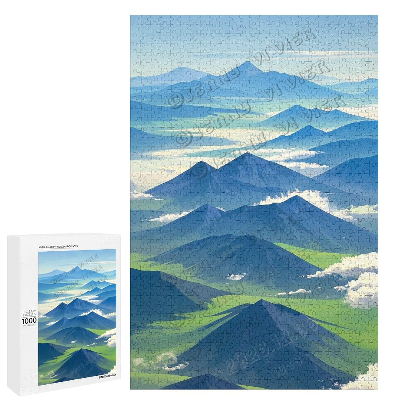 Sunrise Mist in Forest 1000 Piece Wooden Puzzle – Aesthetic Puzzle for ...