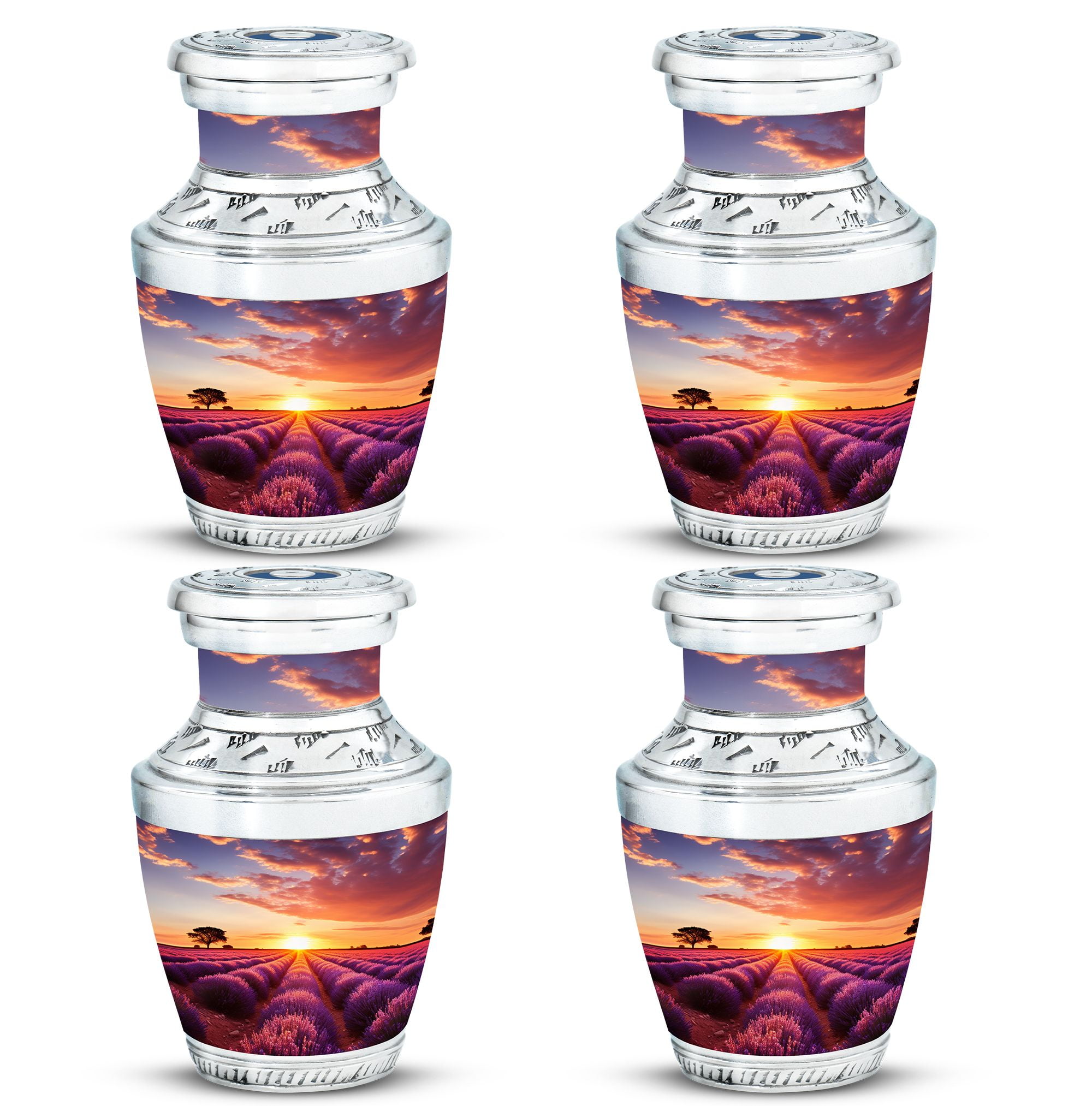Sunrise Over Lavender Field Eternal Oak - Small Keepsake Urn - Strength ...