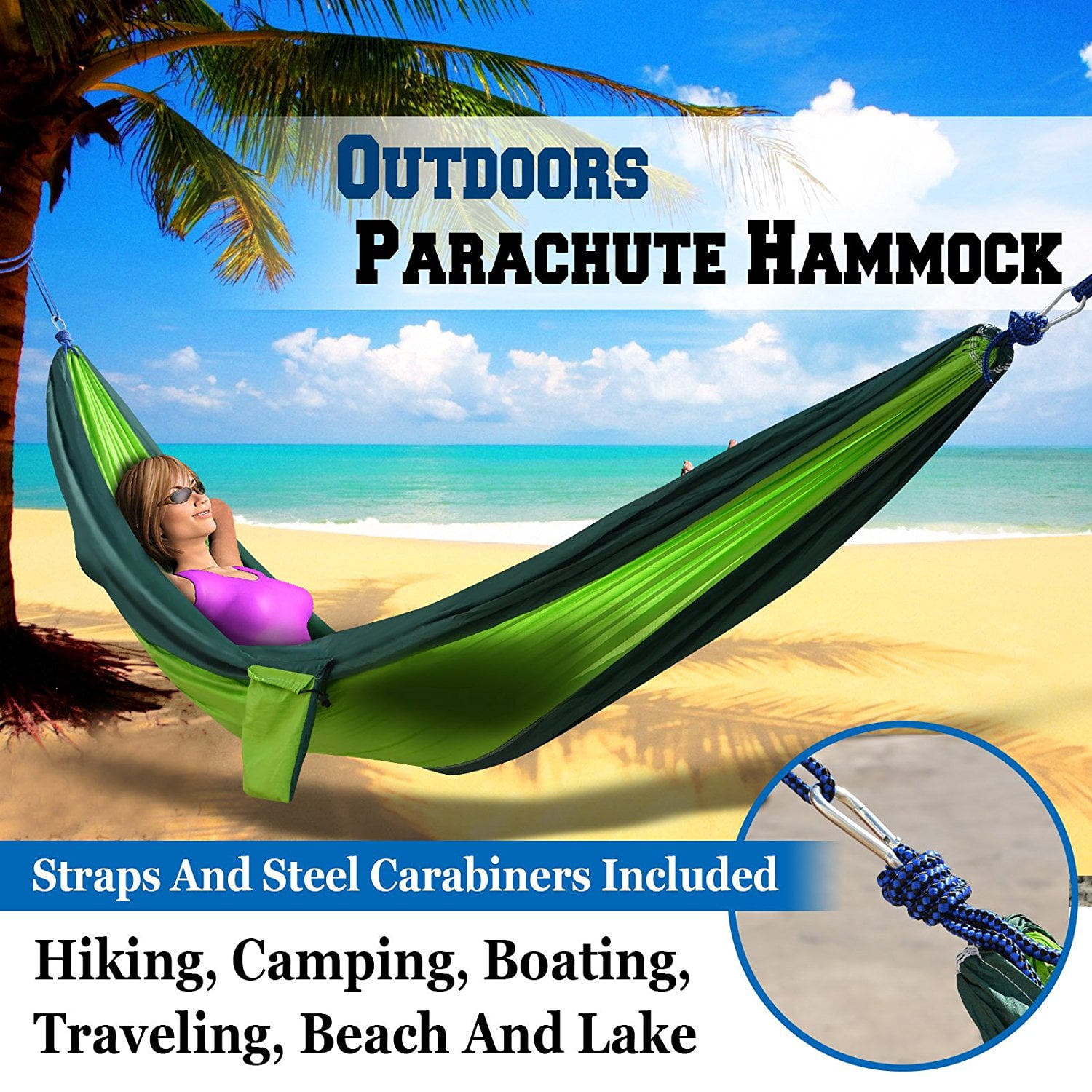 Sunrise Umbrella Portable Nylon Parachute Hammock for Outdoor Camping ...