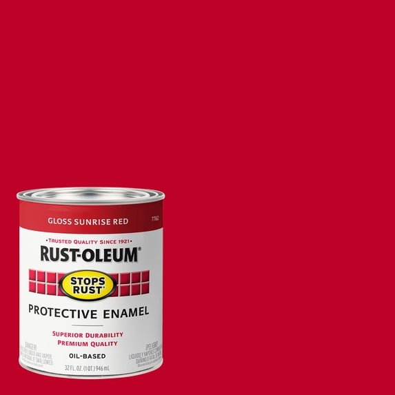 2 Pack, Sunrise Red, Rust-Oleum Stops Rust Gloss Protective Enamel ...