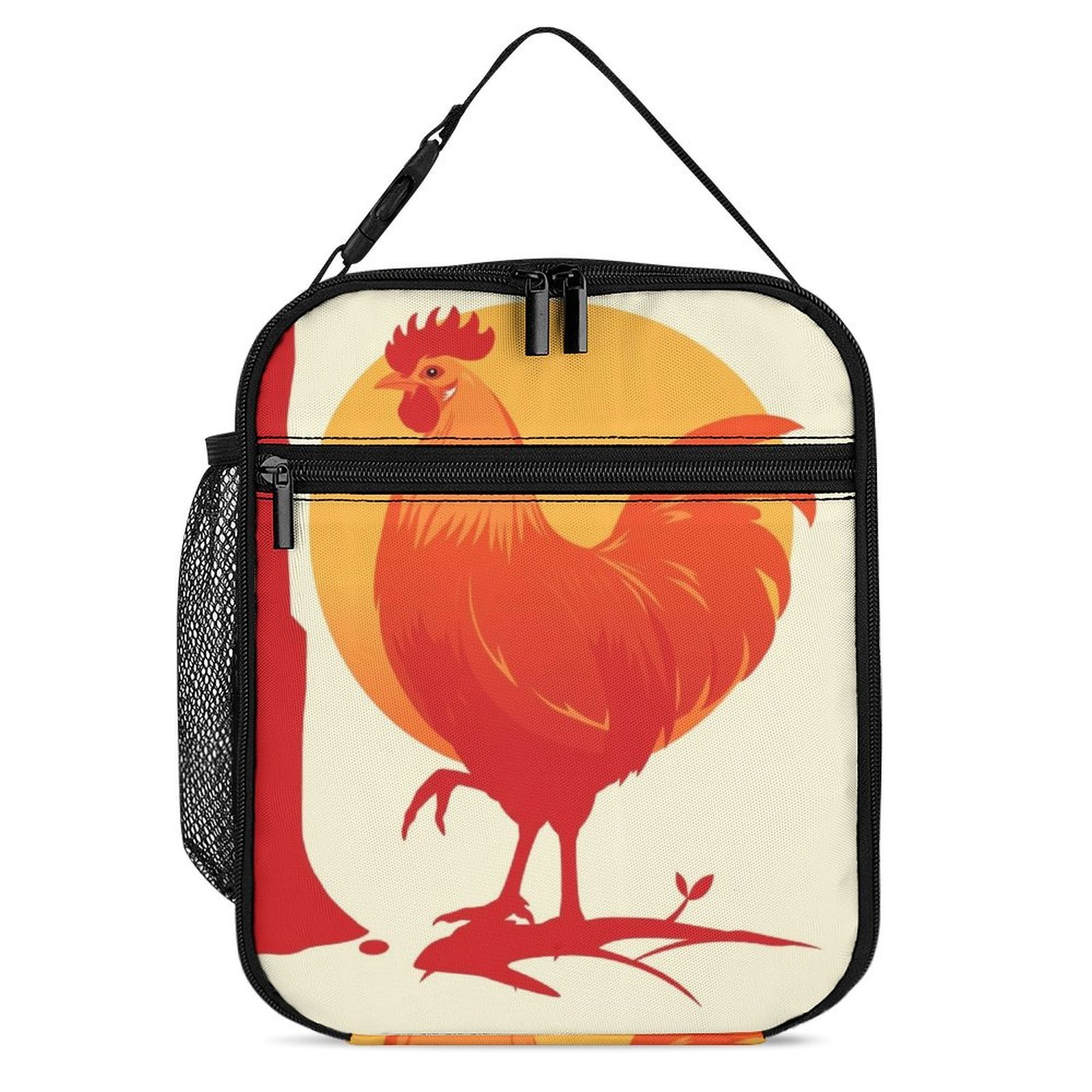 Sunrise Rooster Silhouette Lunch Bag For Men Women Reusable Lunch Box ...