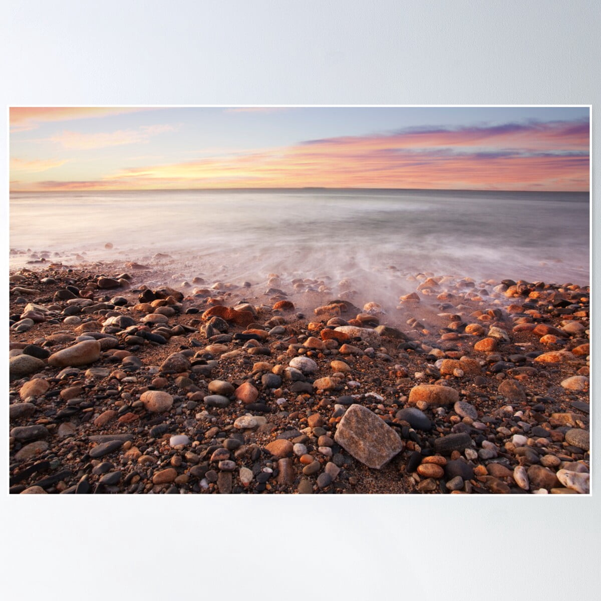 Sunrise Shoreline Poster Wall Art, Modern Wall Decor For Living Room ...