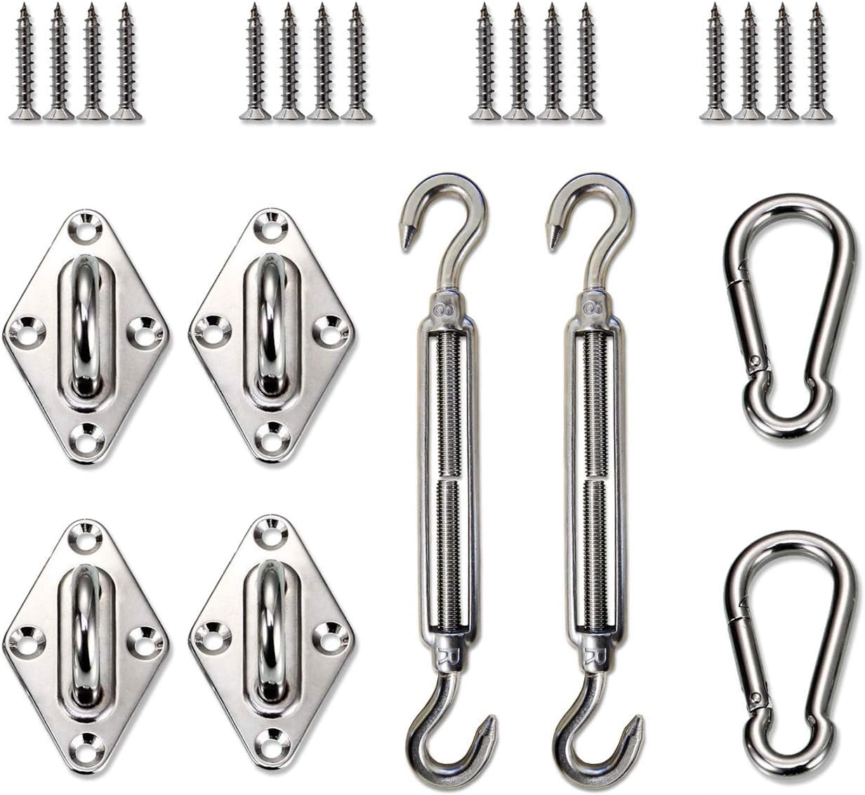 Sunrise Sun Shade Sail Hardware Kit for Square and Rectangle Sun Shade ...