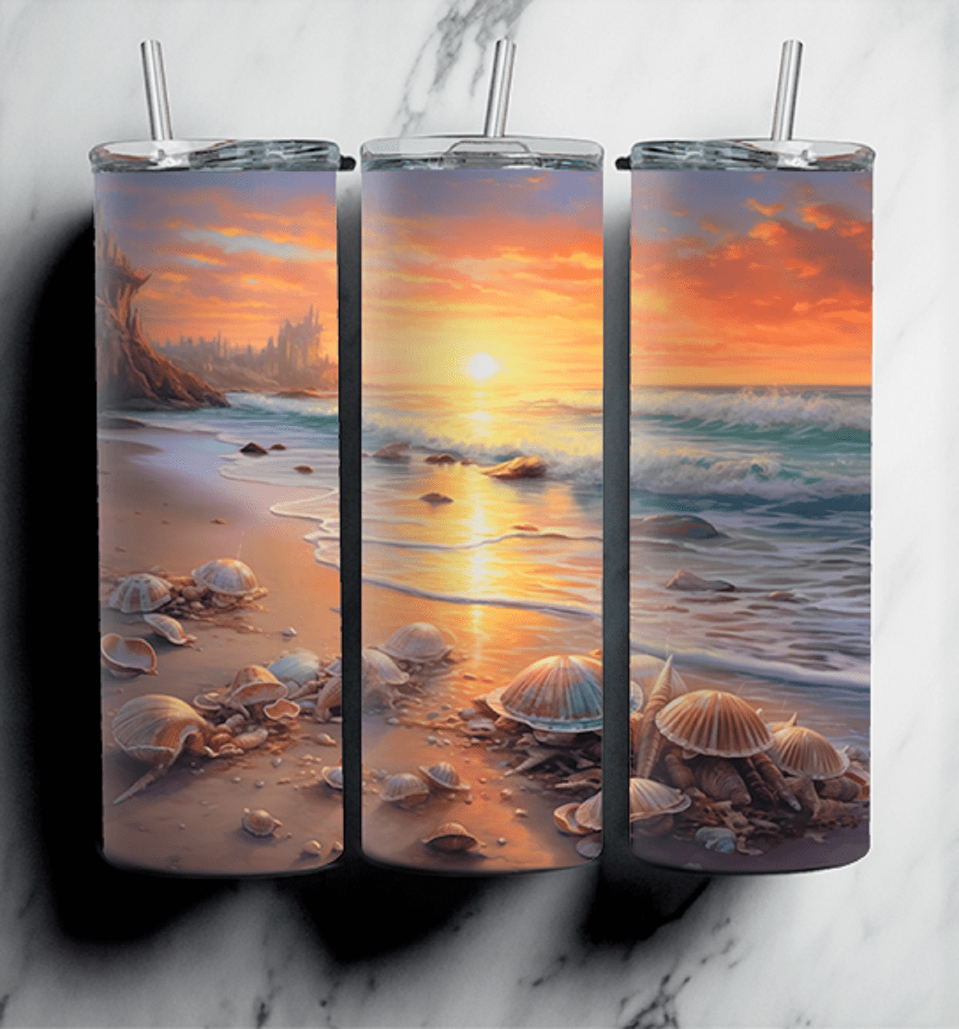 Sunrise Sunburn Sunset Repeat 20 Oz Skinny Metal Tumbler w/Lid and ...