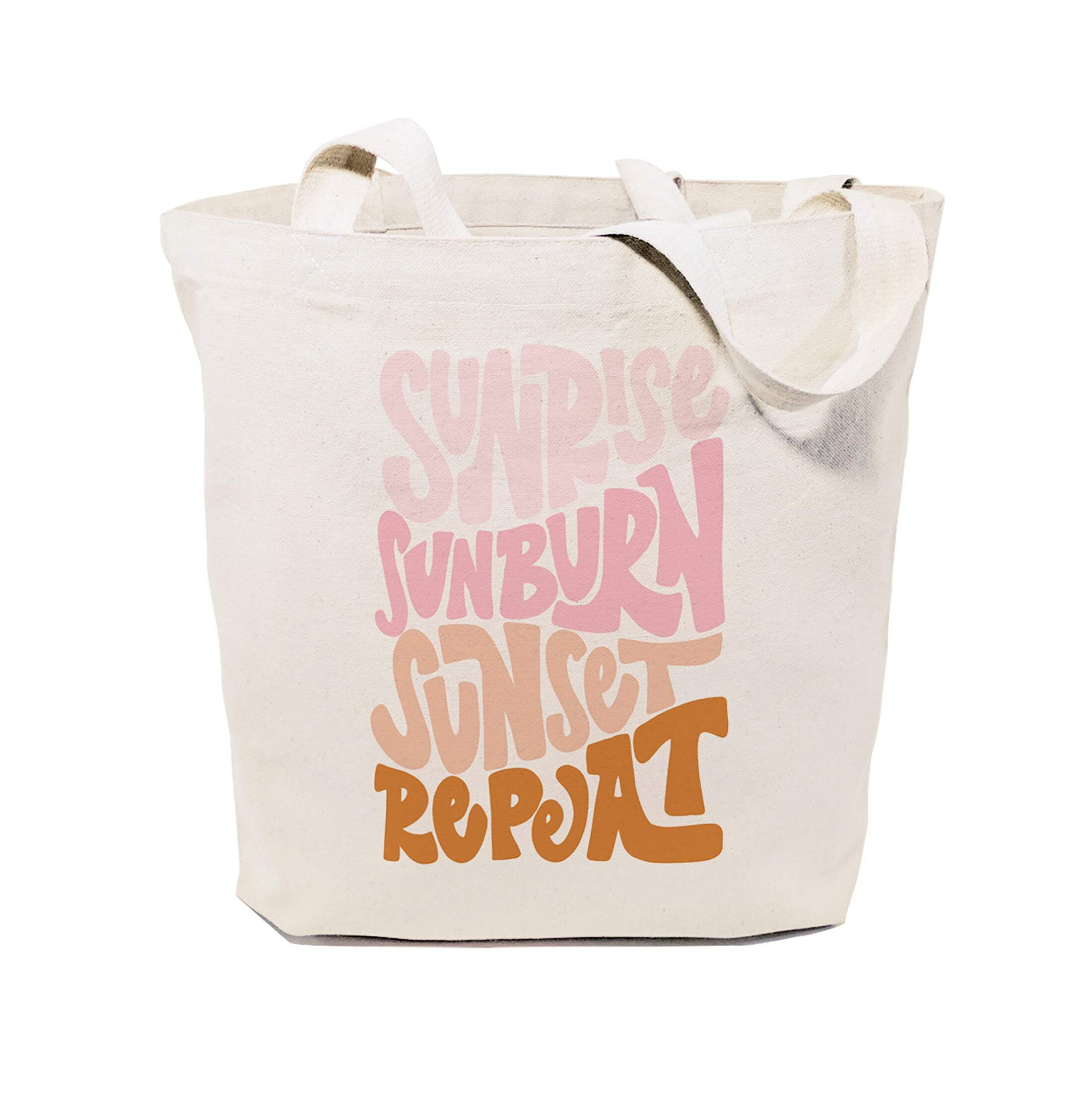 Sunrise Sunburn Sunset Repeat Cotton Canvas Tote Bag - Walmart.com