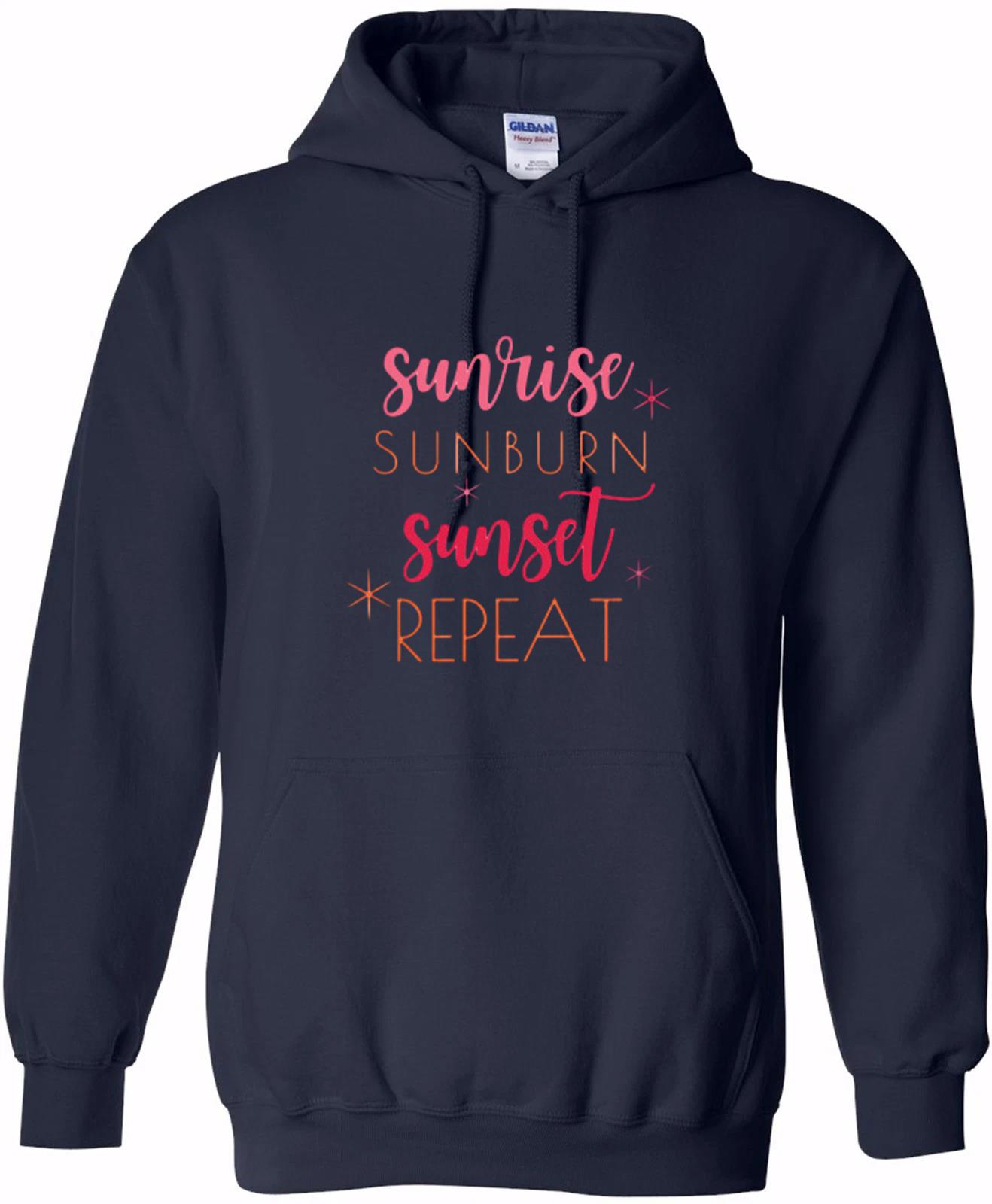 Sunrise Sunburn Sunset Repeat Summertime Country Music Lyric Hoodie ...