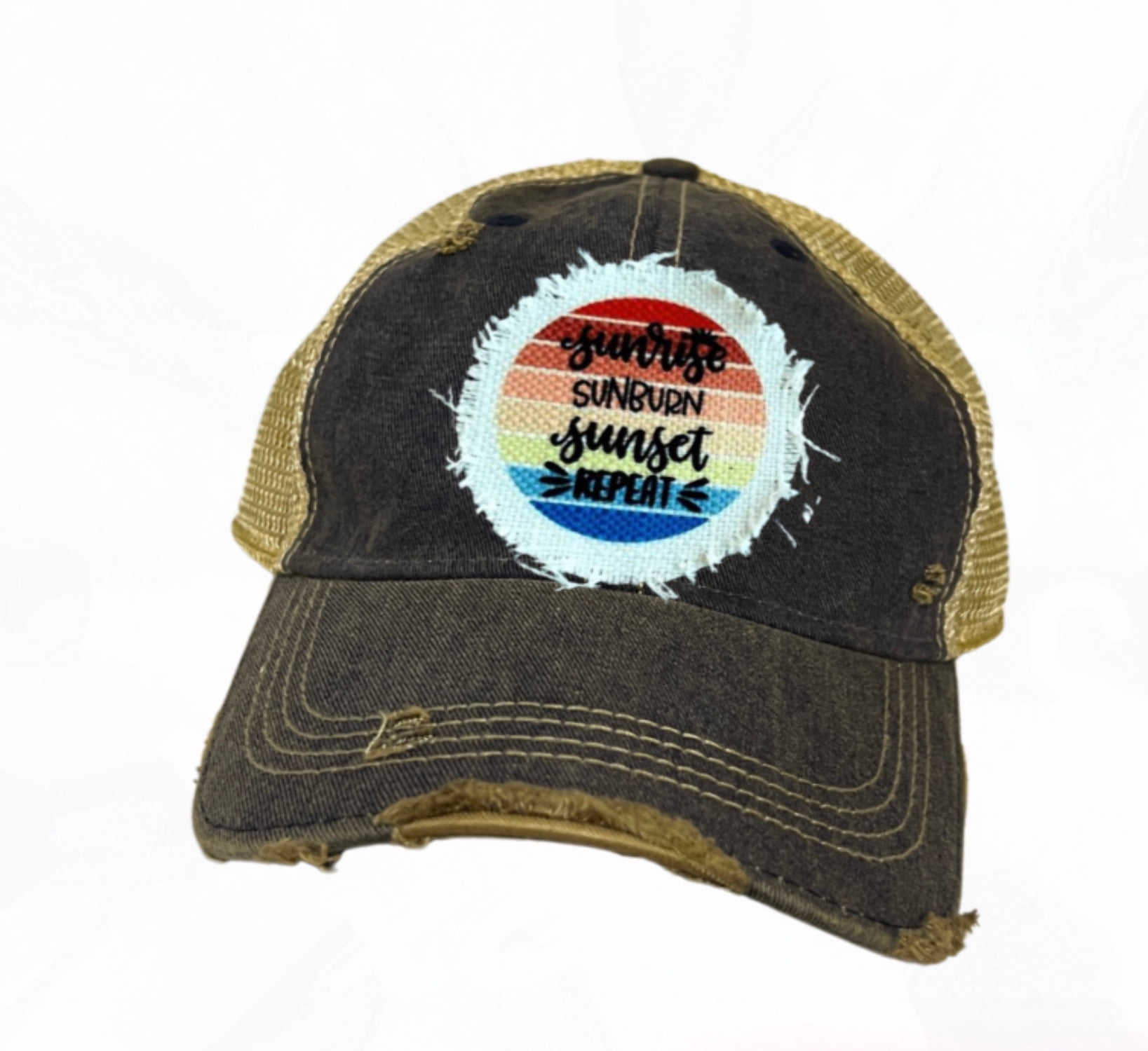 Sunrise Sunburn Sunset Repeat Trucker Hat - Walmart.com
