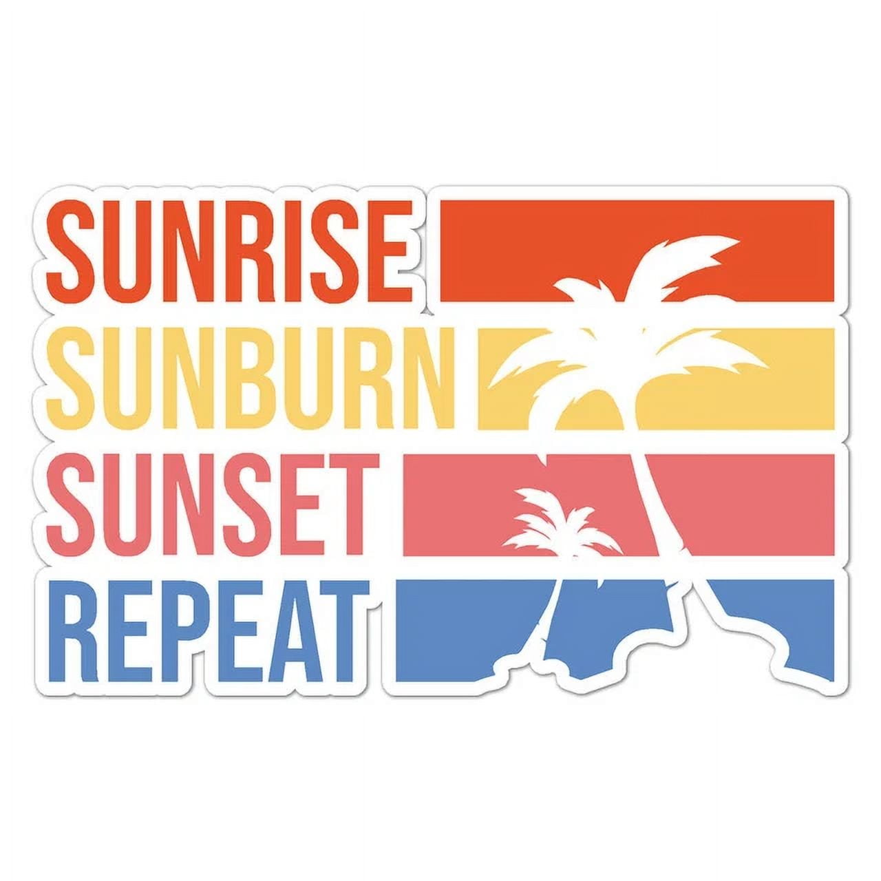 Sunrise Sunburn Sunset Sticker Indoor Outdoor Phone Decal Water Bottle ...
