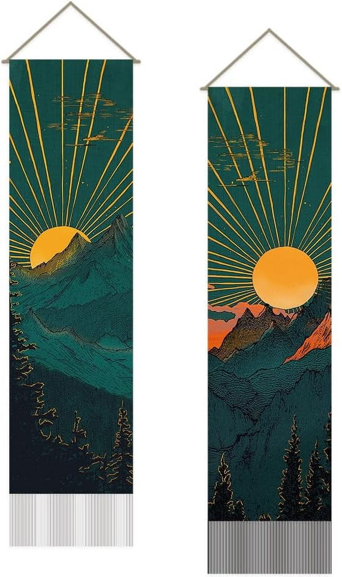 Sunrise Sunset Tapestry Mountain Sun Wall Art Tapestry Natural Scenery ...