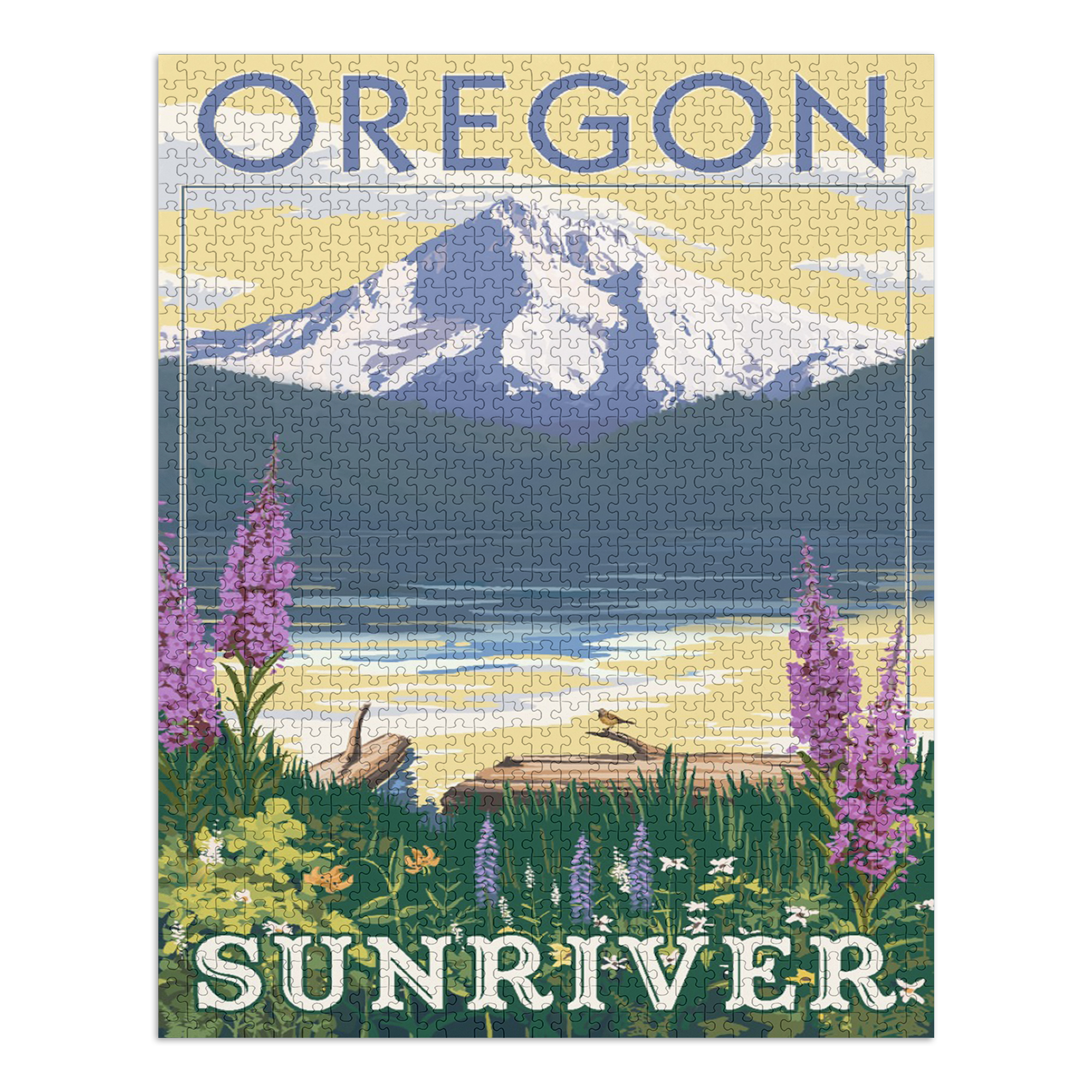 Sunriver, Oregon, Mountain and Lake Scene (1000 Piece Puzzle, Size ...
