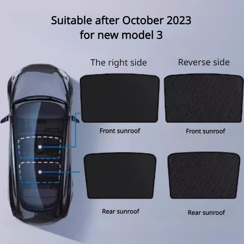 Sunroof Sunshade Roof for Tesla Model Y/3/3+ Highland Upgrade Ice Cloth ...