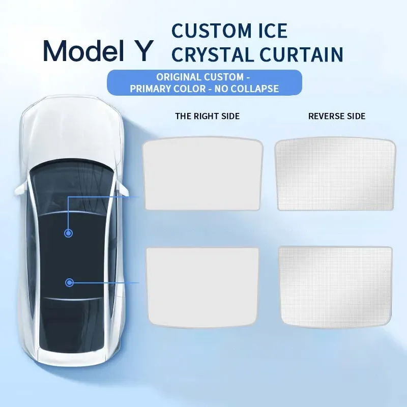 Sunroof Sunshade Roof for Tesla Model Y/3/3+ Highland Upgrade Ice Cloth ...