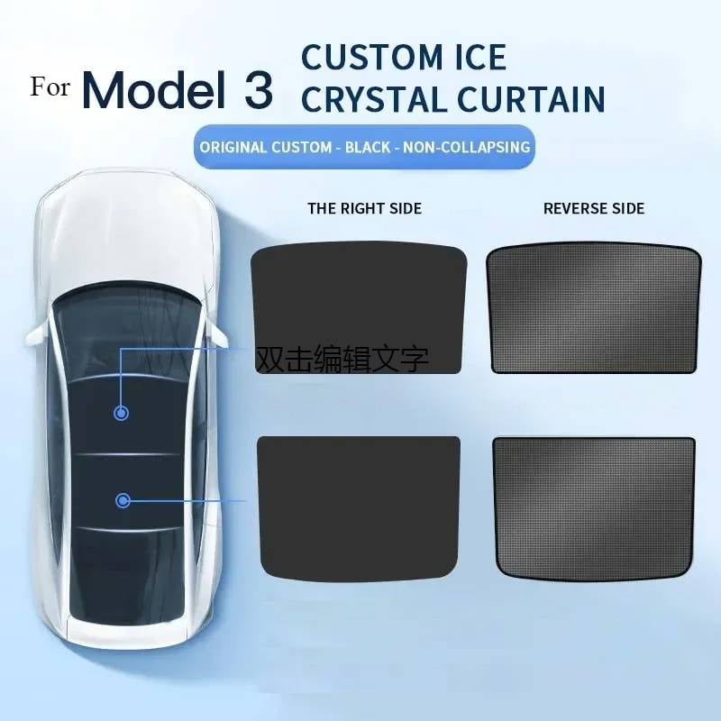 Sunroof Sunshade Roof for Tesla Model Y/3/3+ Highland Upgrade Ice Cloth ...