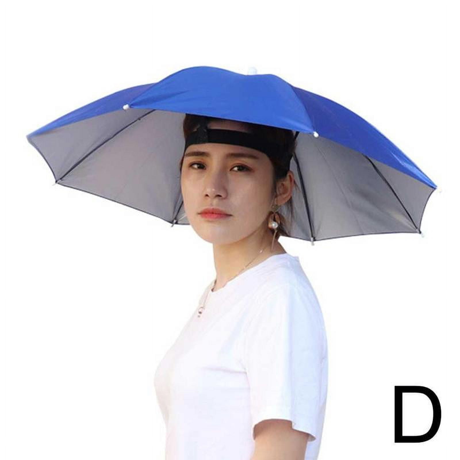 Suns Umbrella Hats Outdoor Rain Foldable Fishing Camping Cap Headwear ...