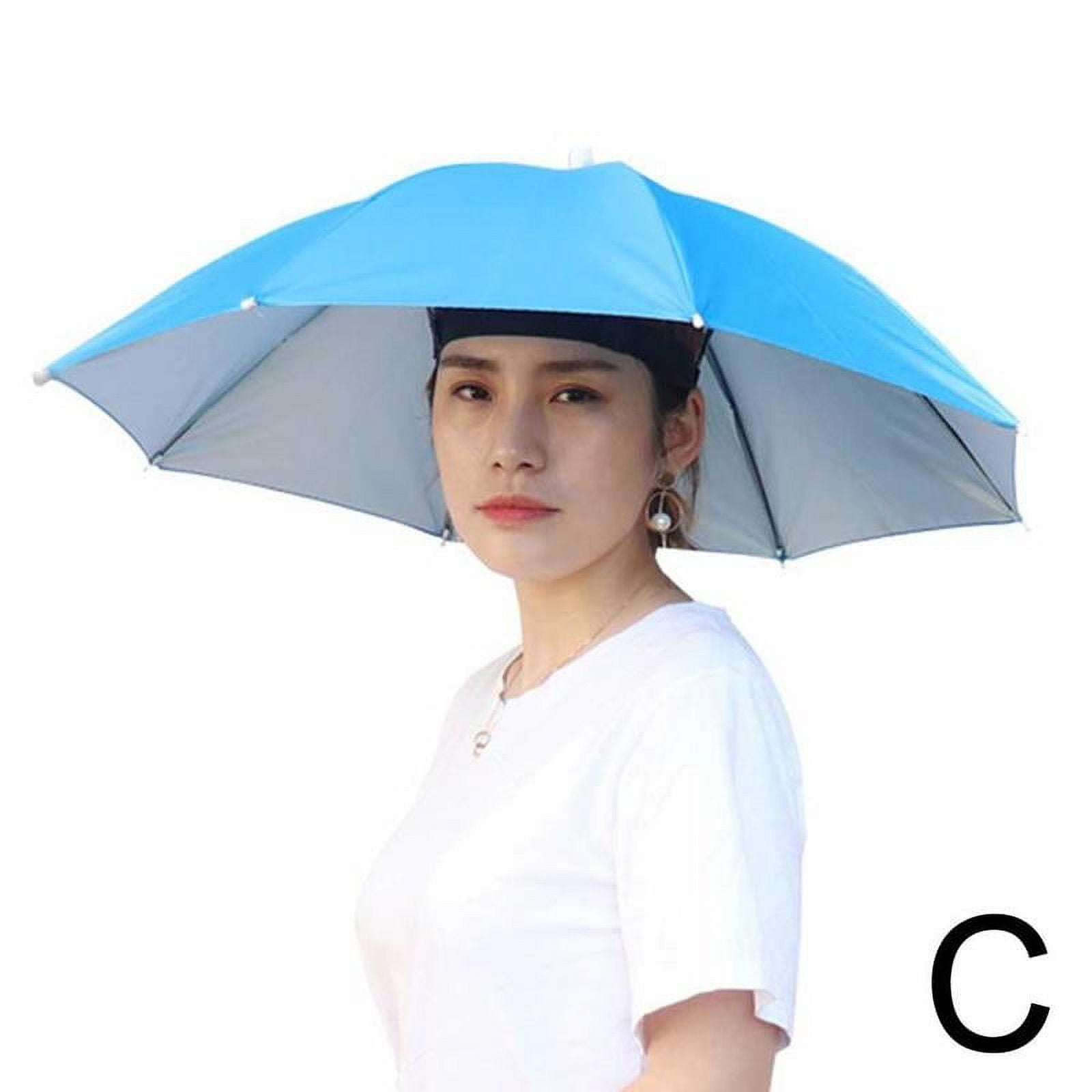 Suns Umbrella Hats Outdoor Rain Foldable Fishing Camping Cap Headwear ...