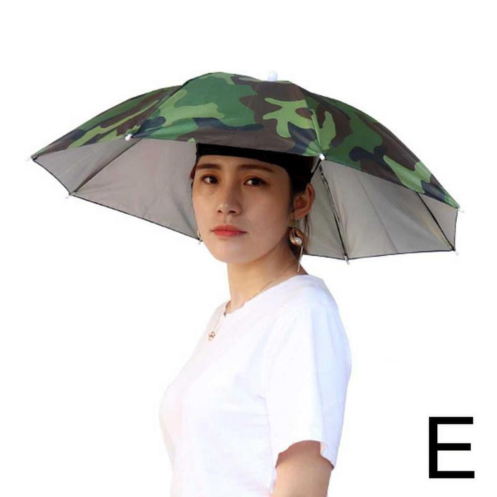 Suns Umbrella Hats Outdoor Rain Foldable Fishing Camping Headwear Cap ...
