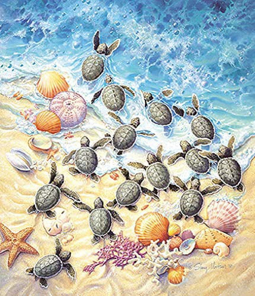 SunsOut 550 Piece Green Turtle Hatchlings Puzzle - Walmart.com