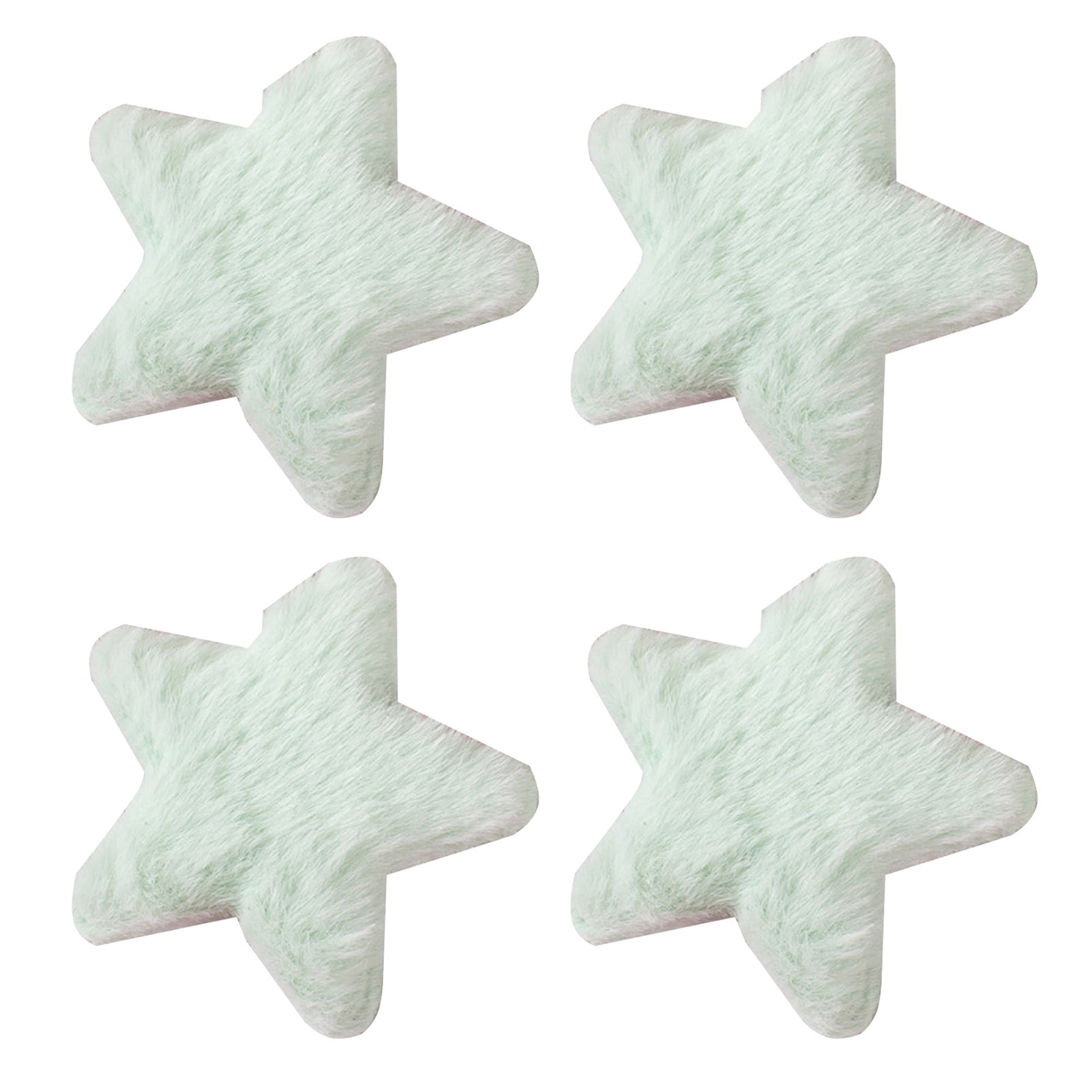 Sunsanly 4 Pcs Fluffy Star Hair Clips Cute Hair Barrettes Plush Fuzzy ...