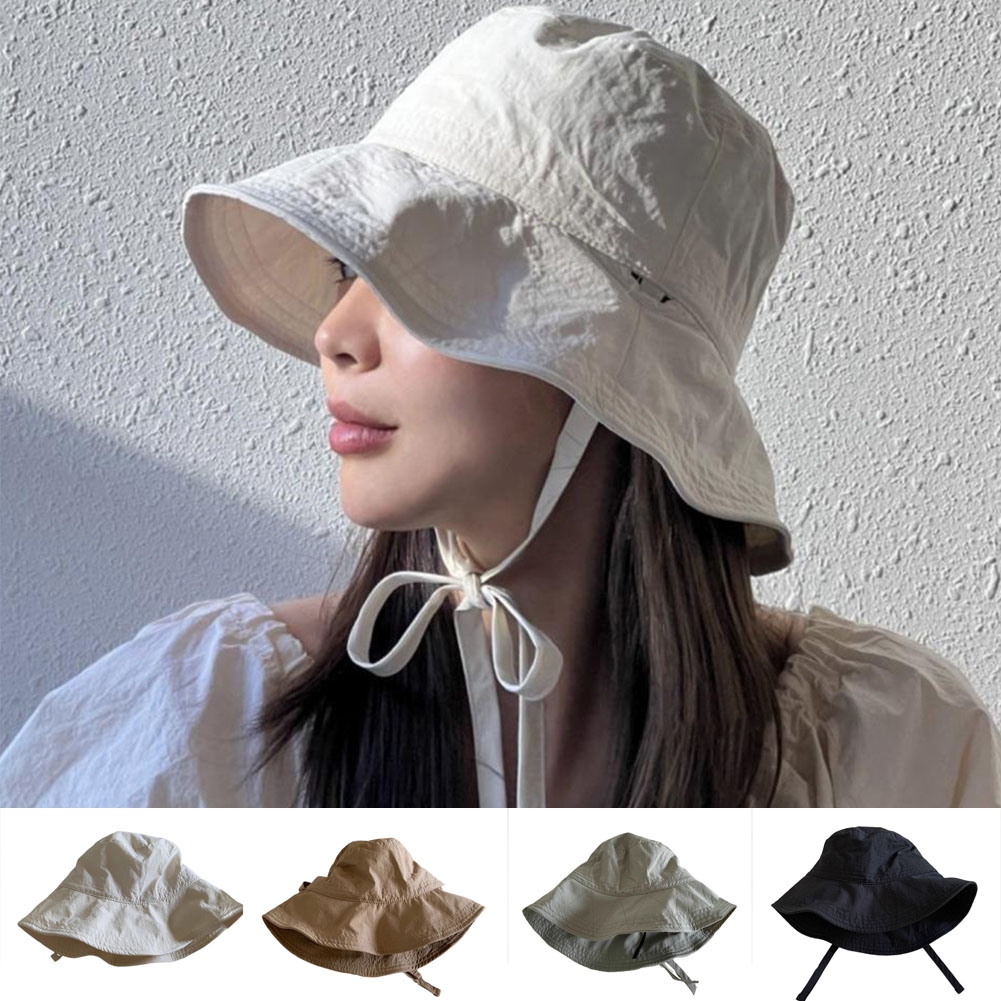 Sunsanly Sun Hat Womens Men 3” Wide Brim UPF 50+ Fishing Beach Bucket ...