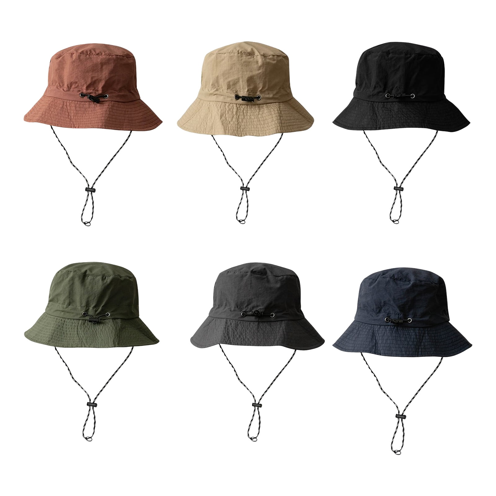 Walbest Waterproof Bucket Rain Hat with Chin Strap Quick Dry Packable ...